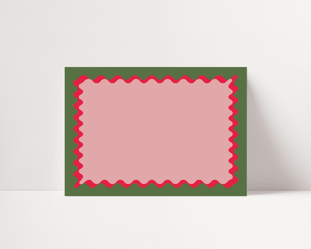 Scalloped Edge Swirly Wavey Border Placemat Wavy Squiggly Wiggly Place ...