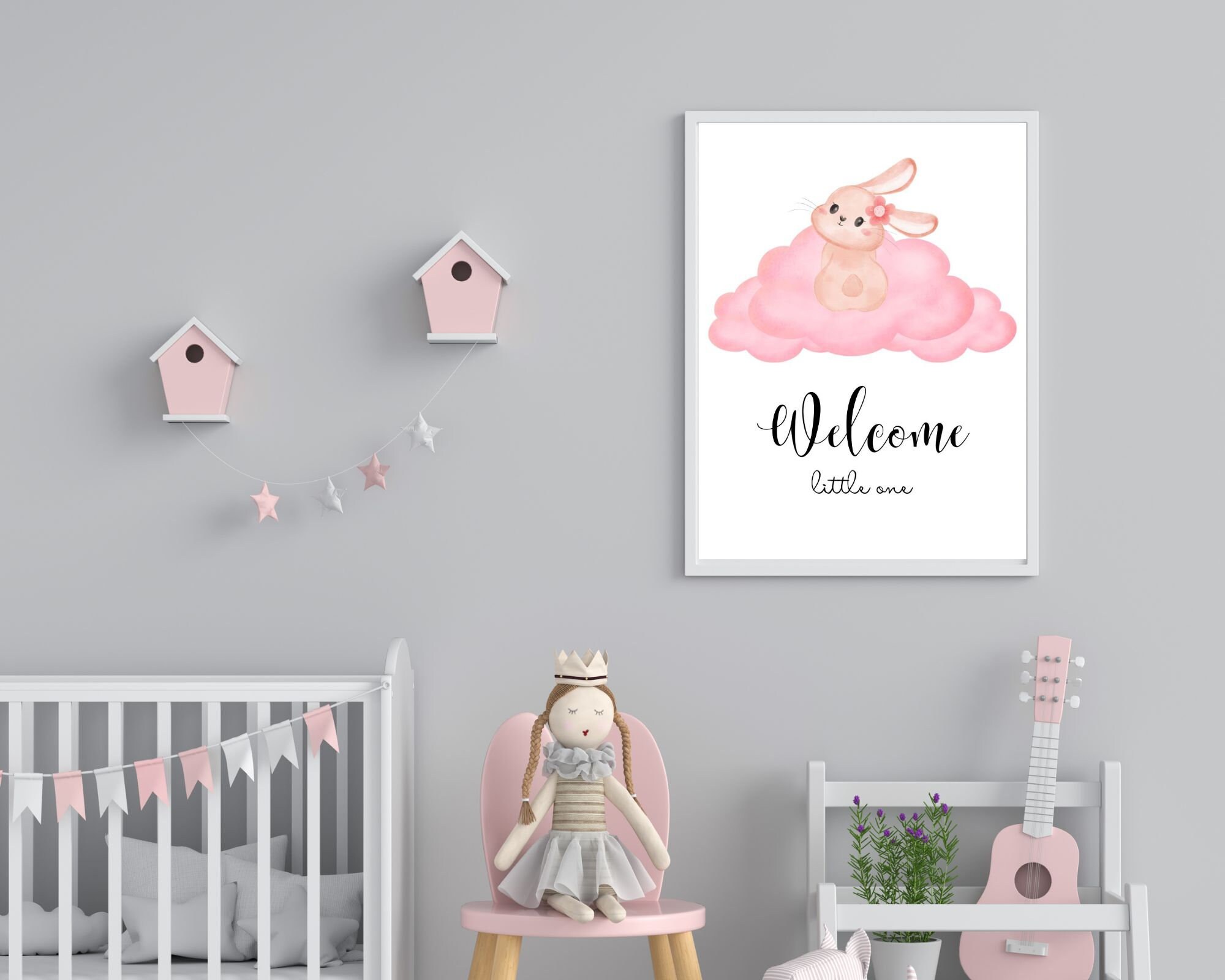 Welcome Baby Girl Printable Sign - Etsy
