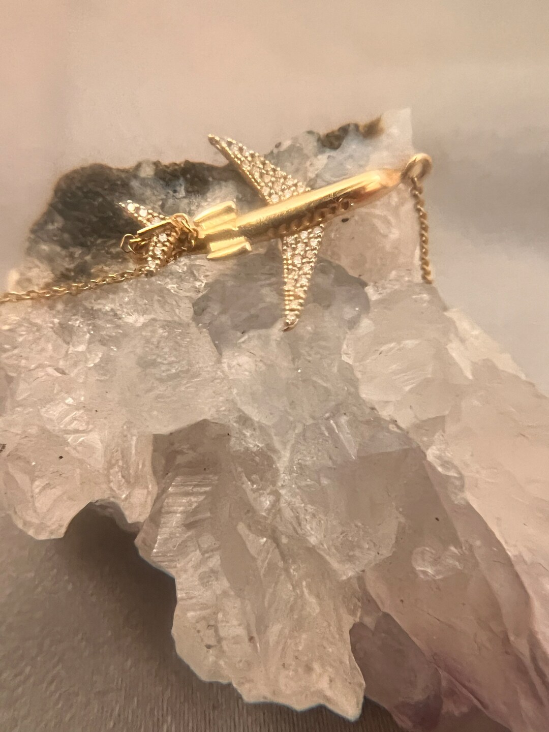 The PJ - Private Jet Diamond Necklace - Etsy