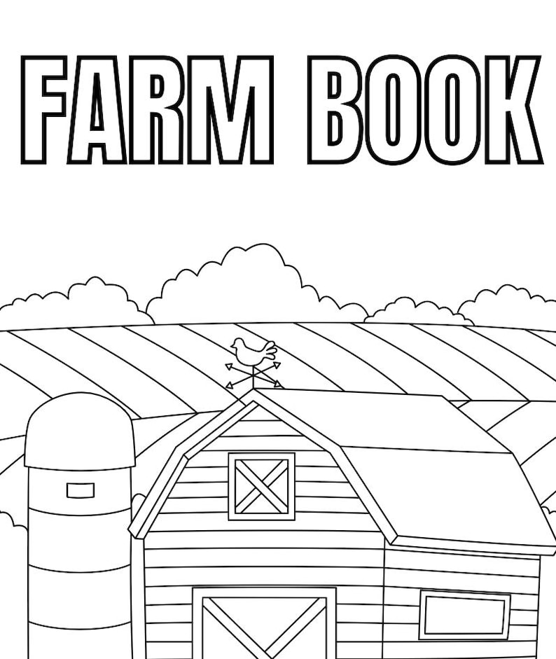 Farm Colouring Pages for Kids - Printable Activity Book PDF - Fun ...