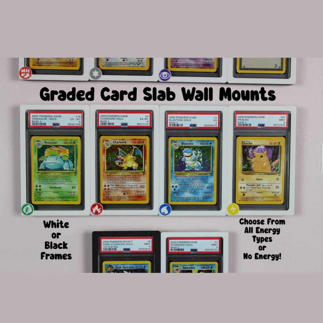 Graded Card Slab Wall Mount With Energy and Frame Color Choice - PSA ...