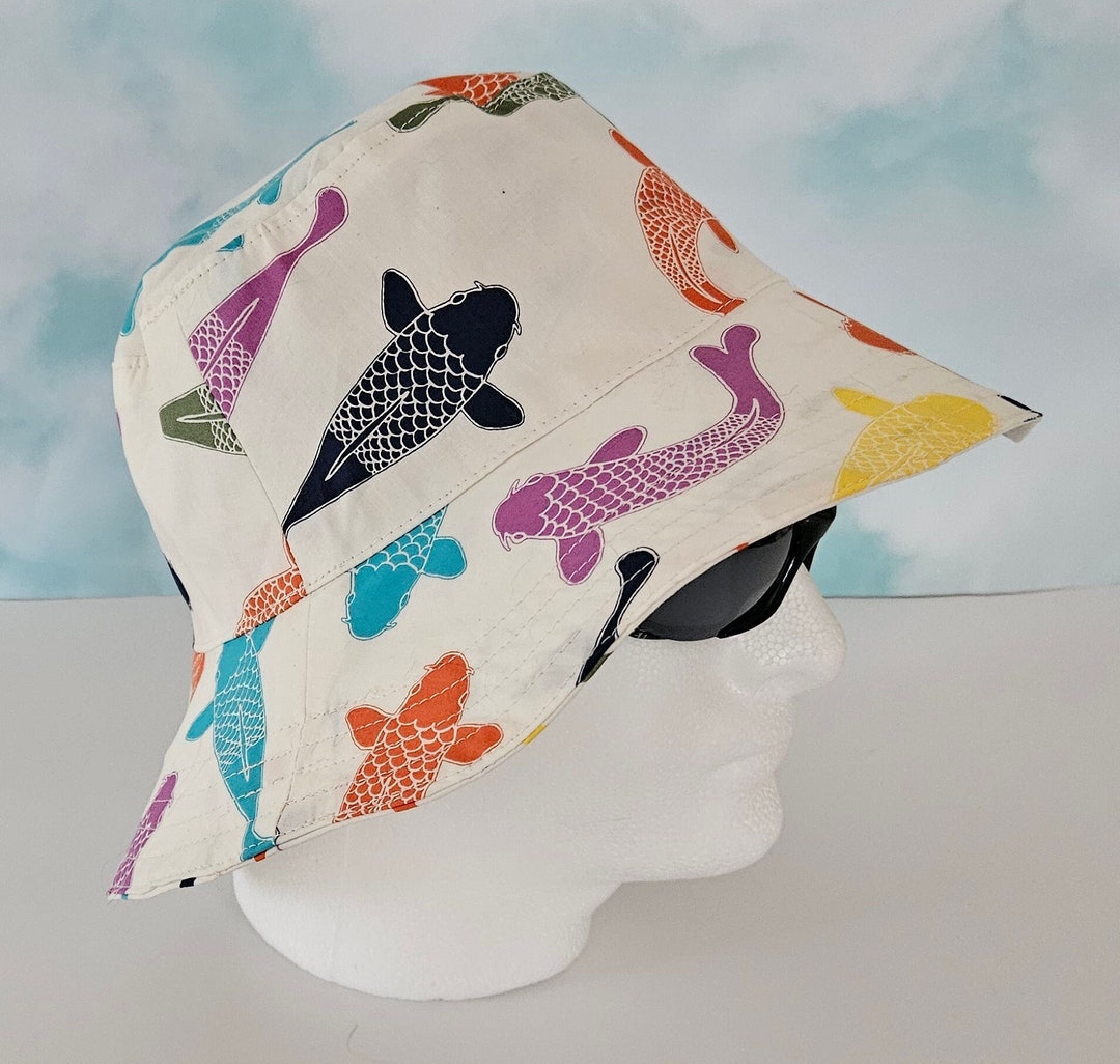 Koi Fish Bucket Hat,carp,japanese,koi Pond,koi Fish,bucket Hat ...