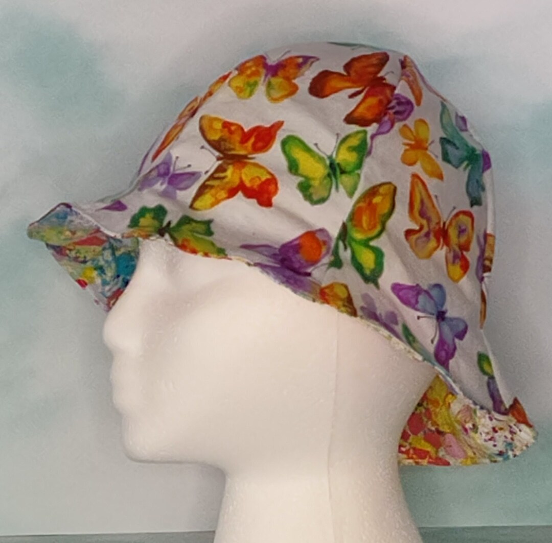 Adult Butterfly Bucket Hat,beach Hat,hats,unisex,sun,gardening,female ...