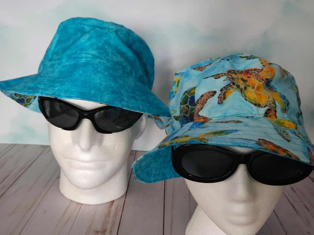 Turtle Bucket Hat,reversible,adult,male,female,unisex,washable,wide ...