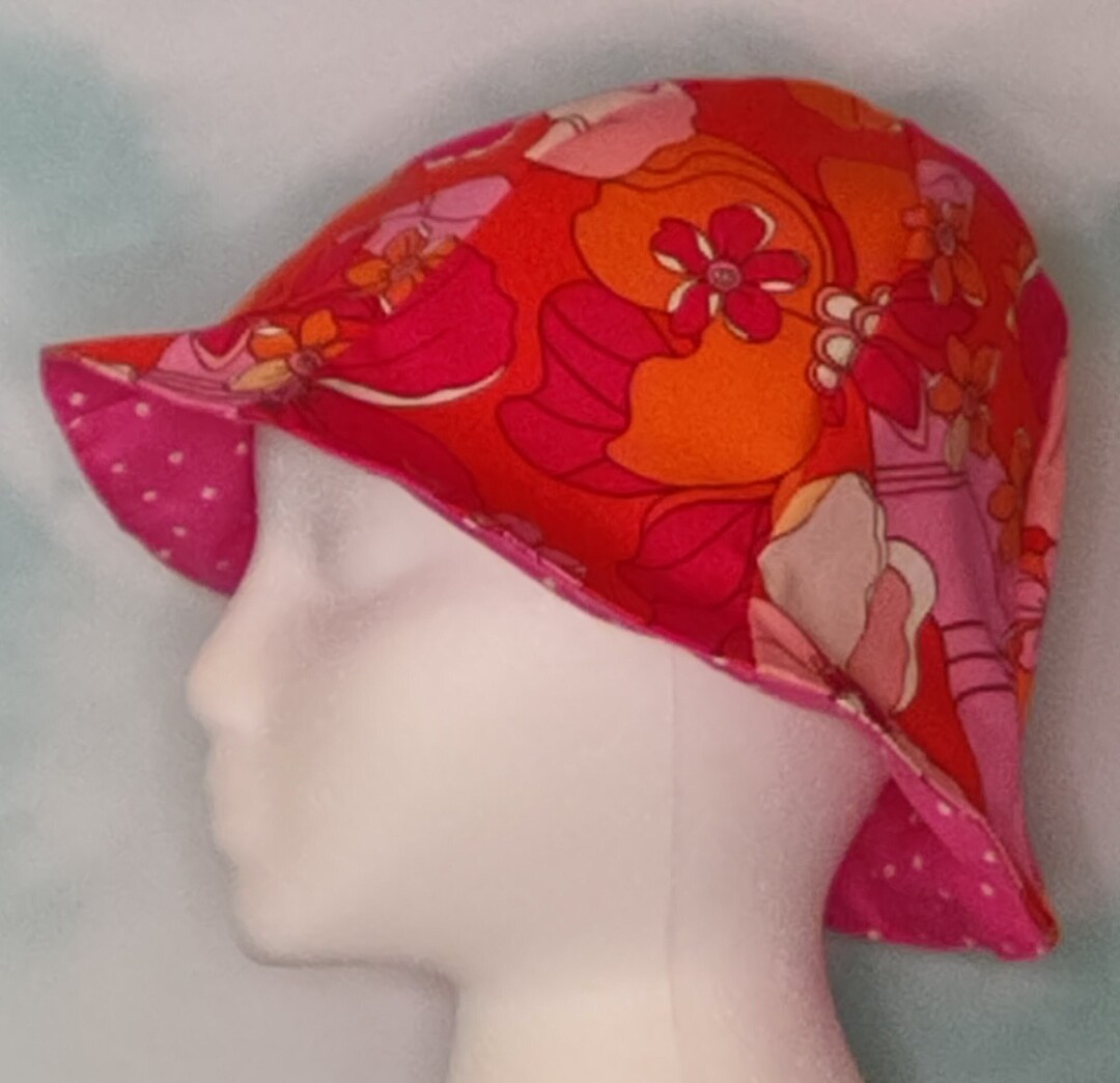 Adult Mod Floral Print Bucket Hat,beach Hat,hats,unisex,sun,gardening ...