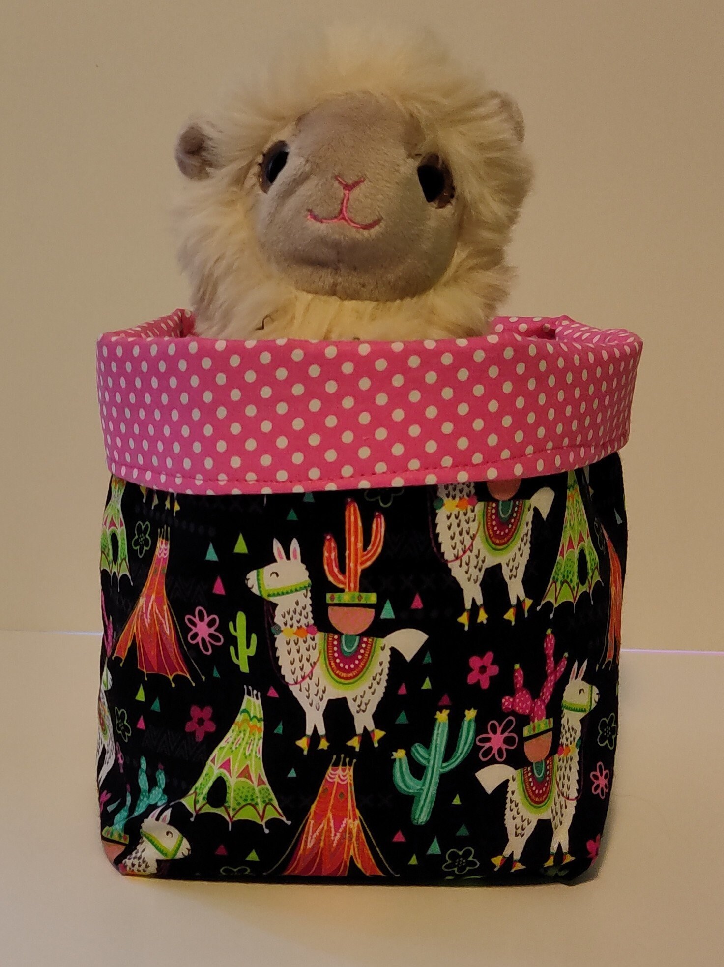 Llama Fabric Storage Bins,fabric Basket,organization,fabric Tub ...