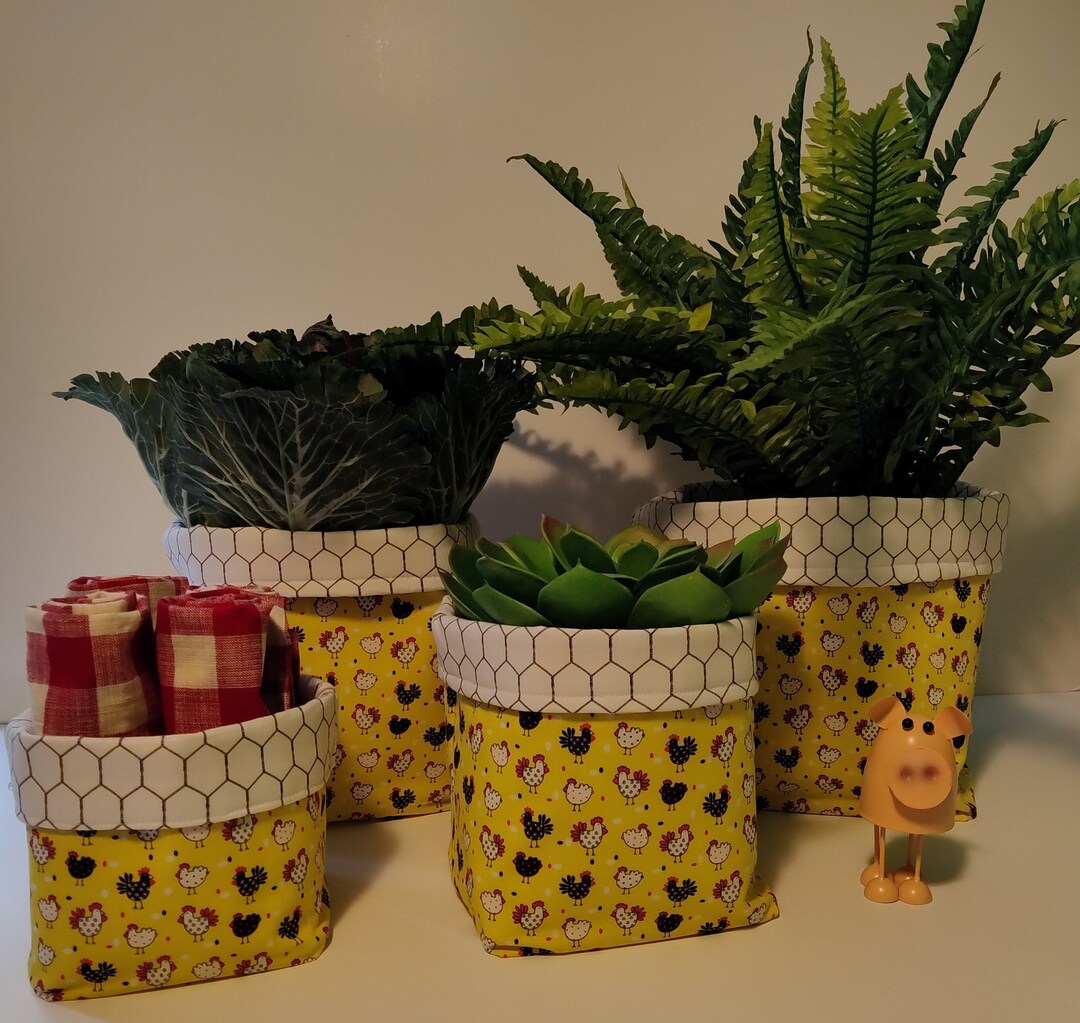 Chicken,hen,rooster Fabric Storage Bins,fabric Basket,organization ...