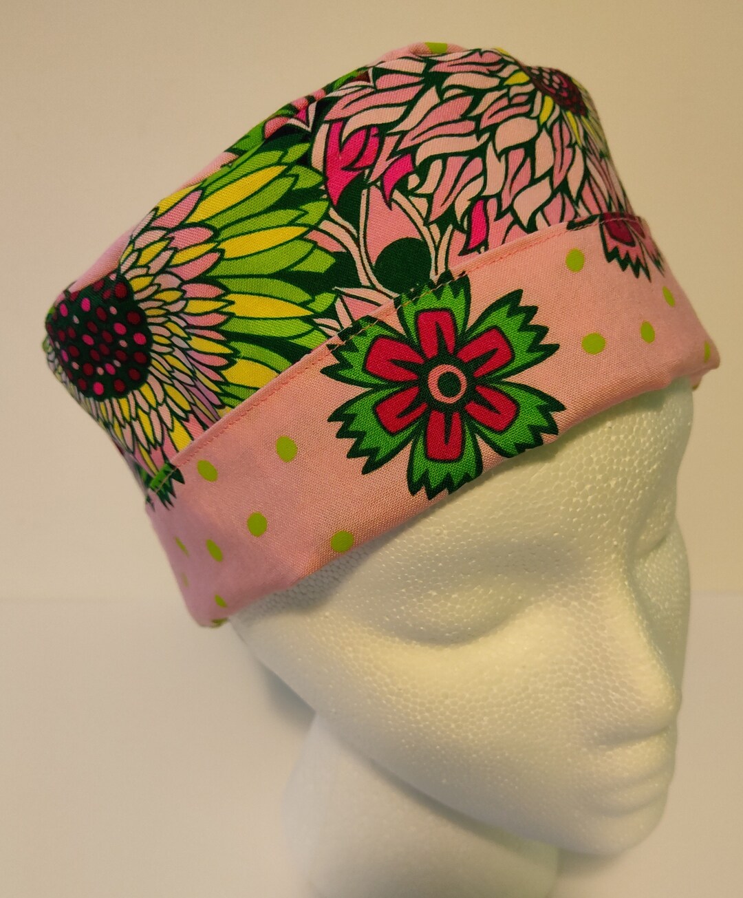 Bright Floral Print Reversible Fabric Hat,patchwork,unisex,male/women ...