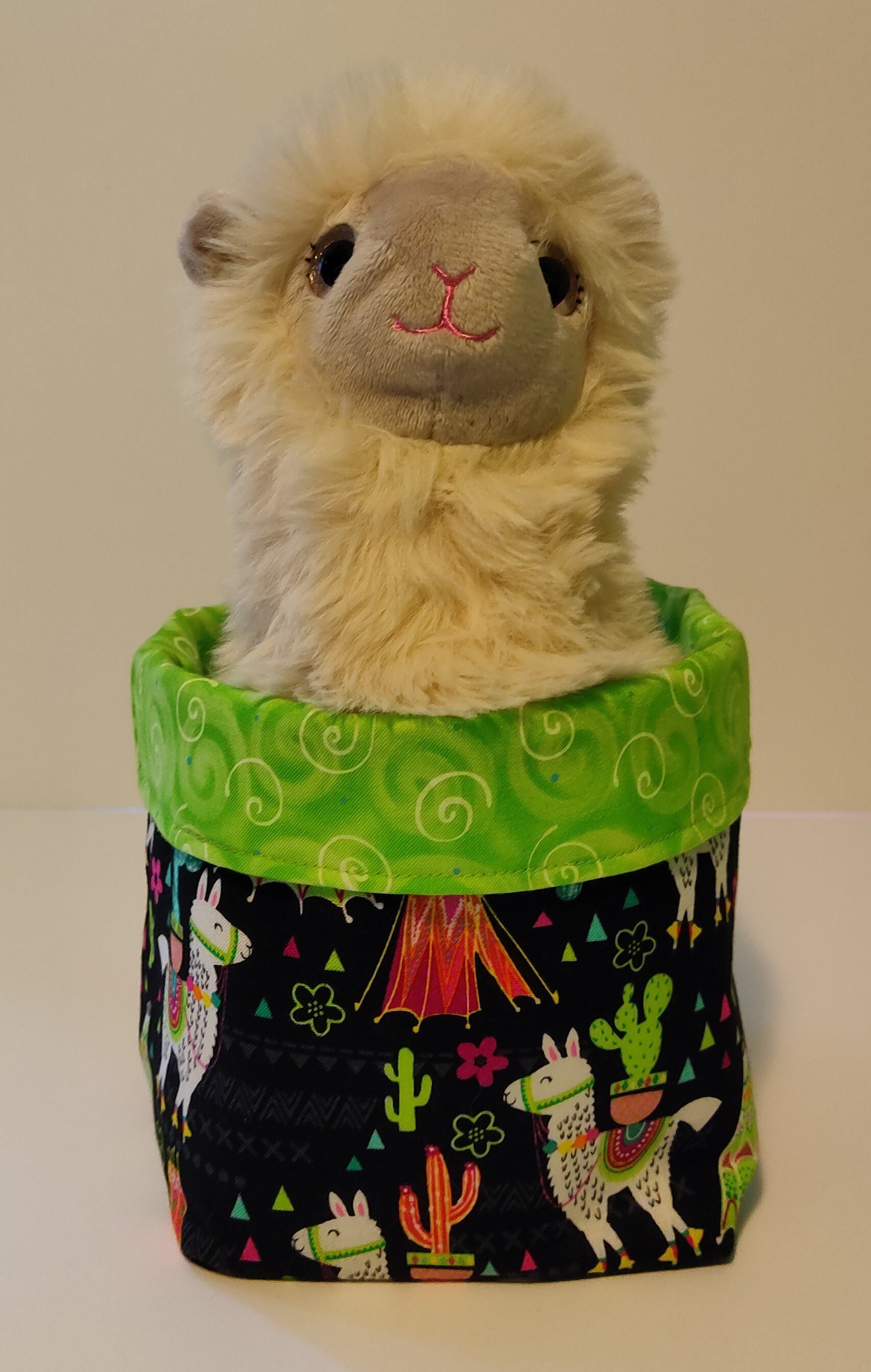 Llama Fabric Storage Bins,fabric Basket,organization,fabric Tub ...
