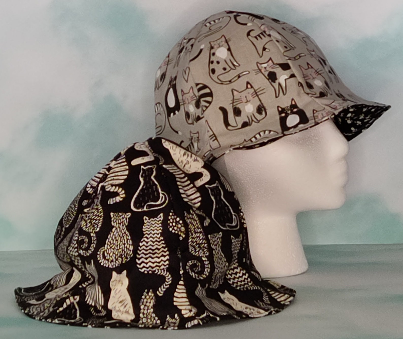Adult Cat Bucket Hat,beach Hat,unisex,women,gardening,fishing,hat ...