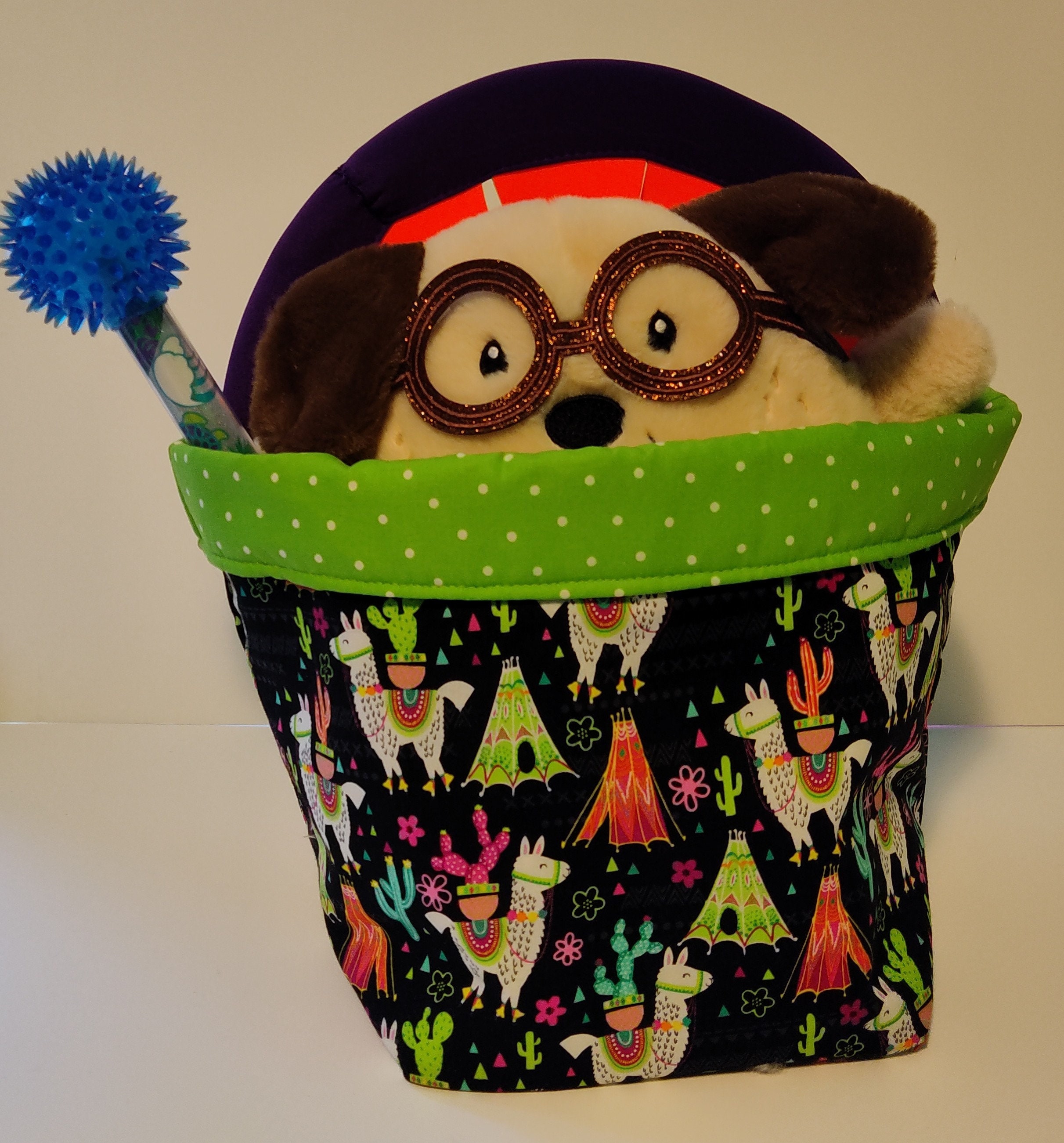 Llama Fabric Storage Bins,fabric Basket,organization,fabric Tub ...