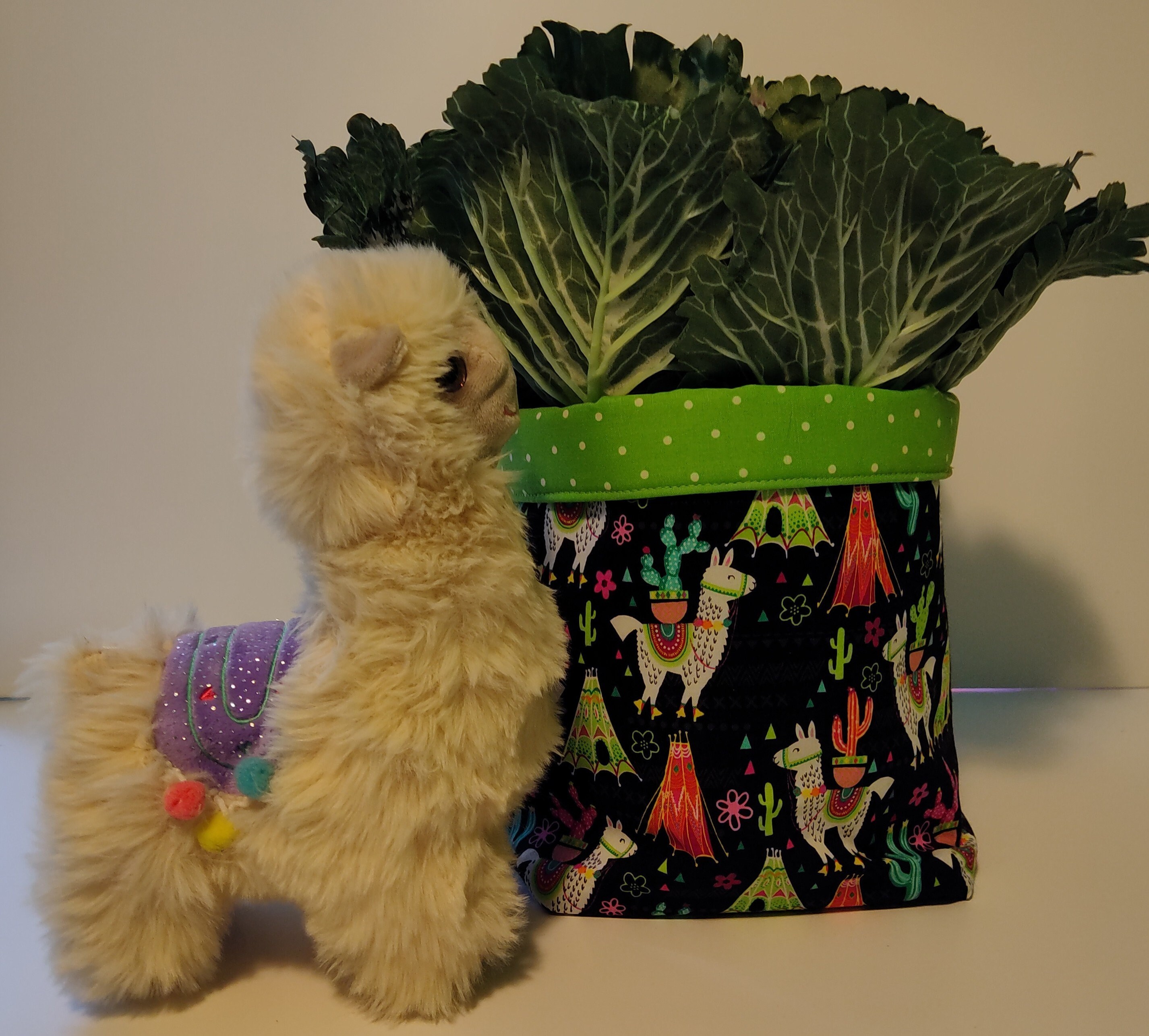 Llama Fabric Storage Bins,fabric Basket,organization,fabric Tub ...