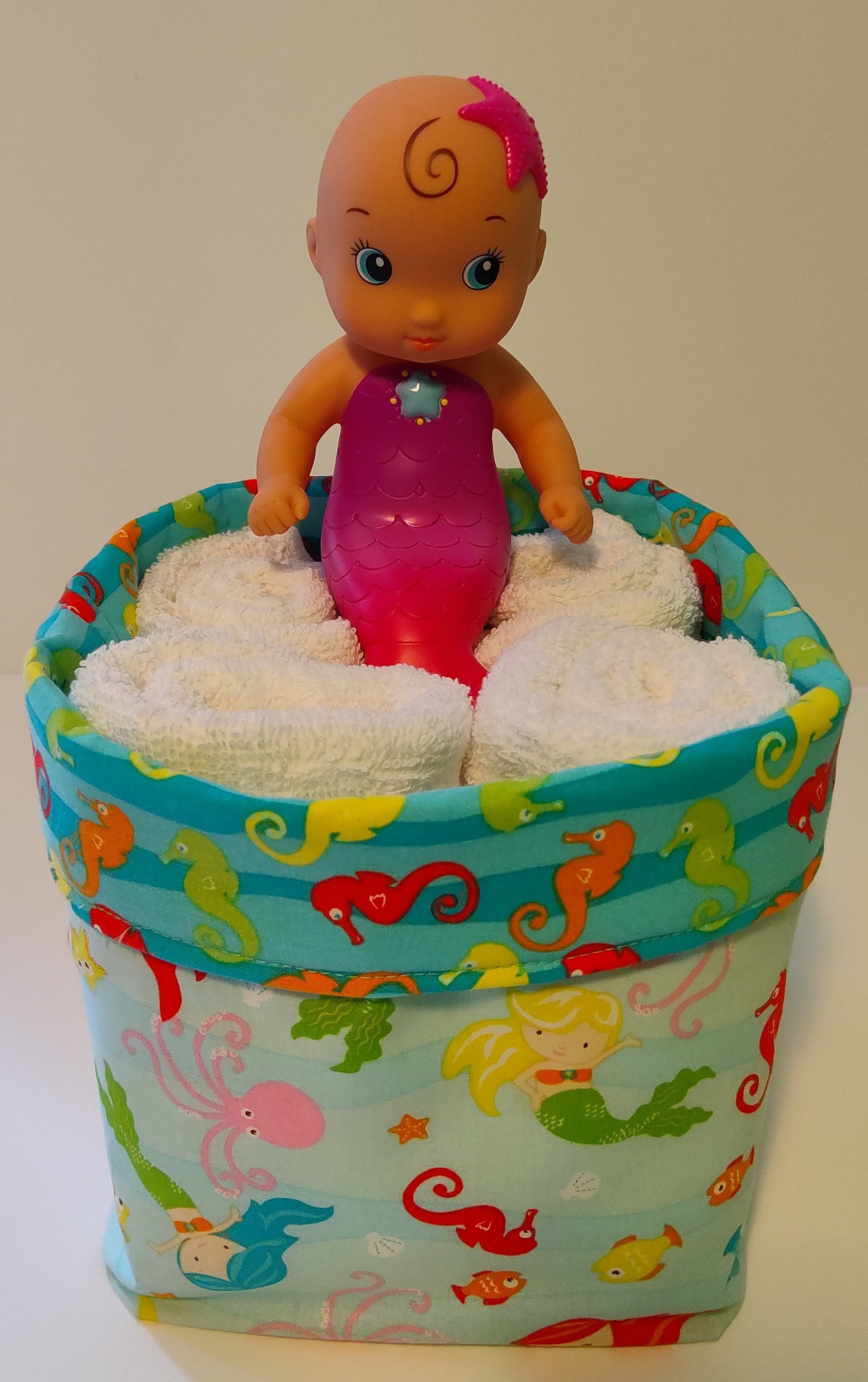 Mermaid Fabric Bin Storage,toy Bin,fabric Basket,storage Container ...