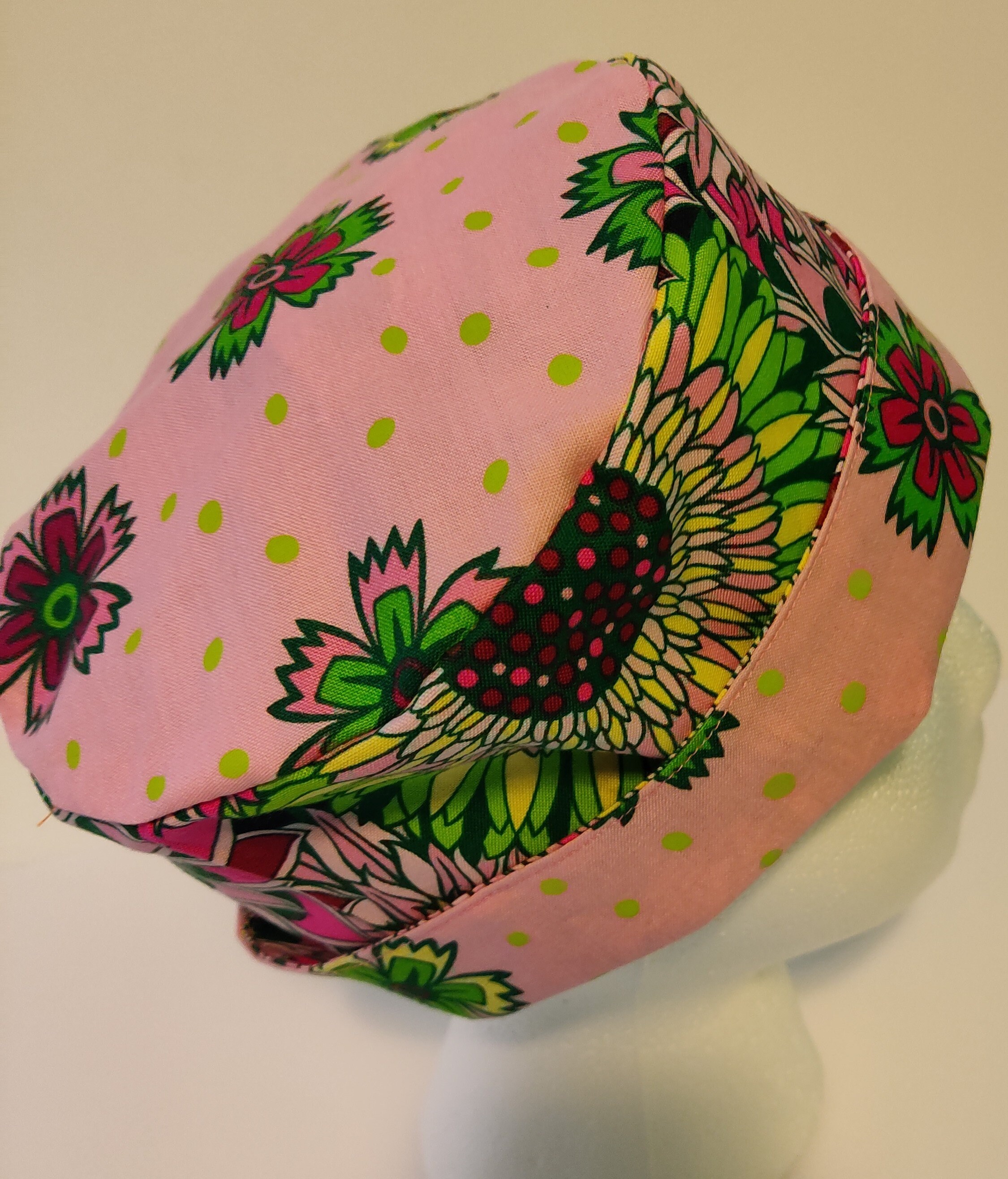Bright Floral Print Reversible Fabric Hat,patchwork,unisex,male/women ...