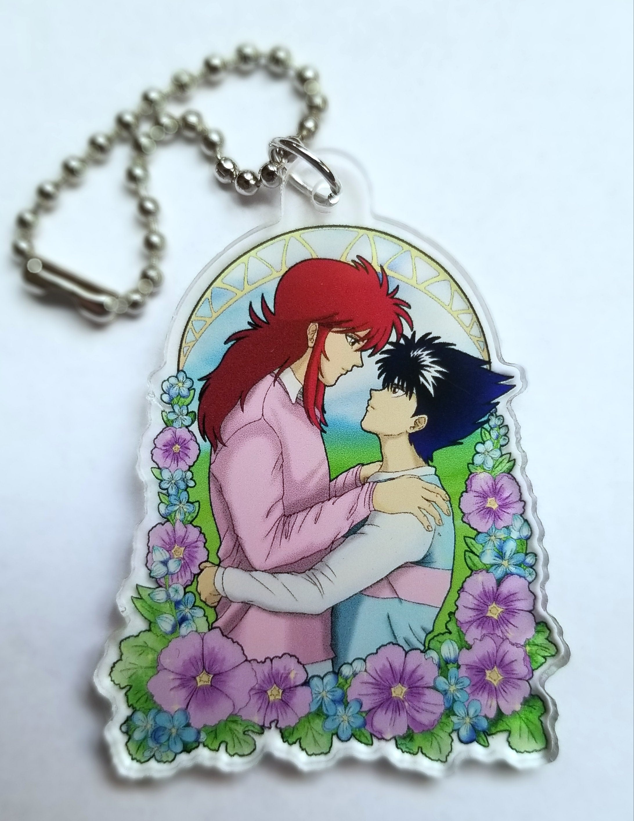 Kurama Hiei Kurahi Charm Keychain - Etsy