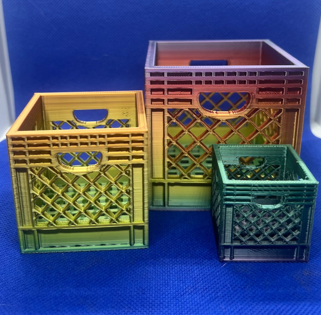 3D Printed Milk Crate for Stylish and Functional Storage - Etsy