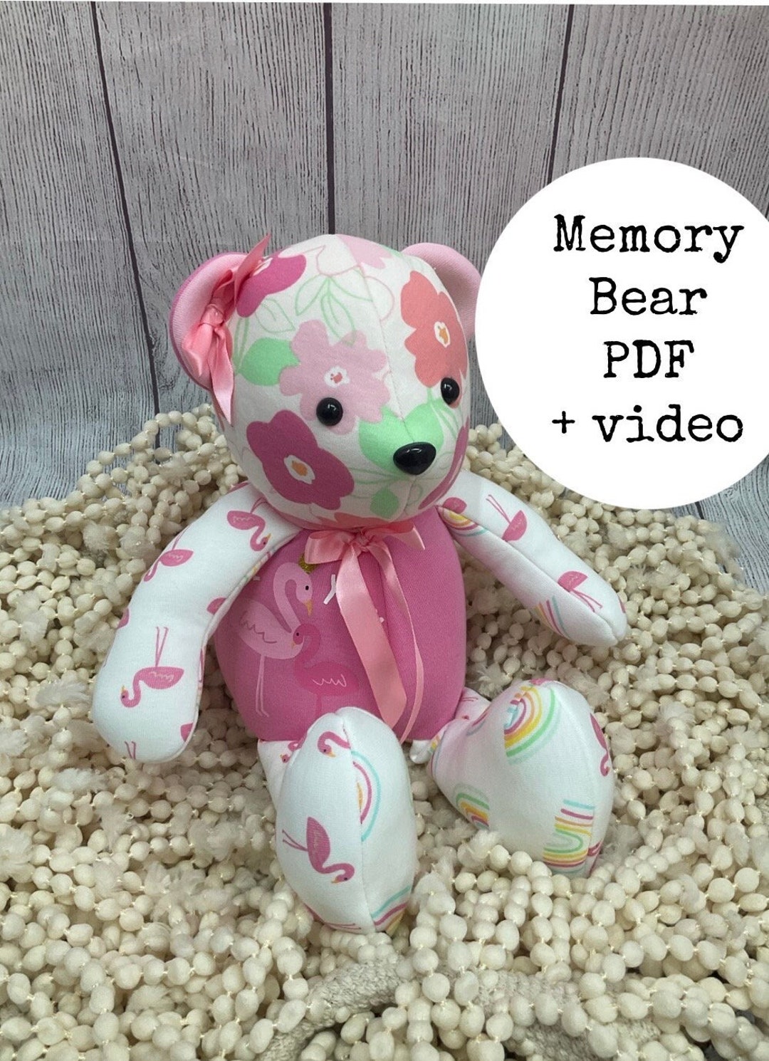 PDF Bailey Bear Memory Bear Sewing Pattern, Beginner Memory Bear Sewing ...