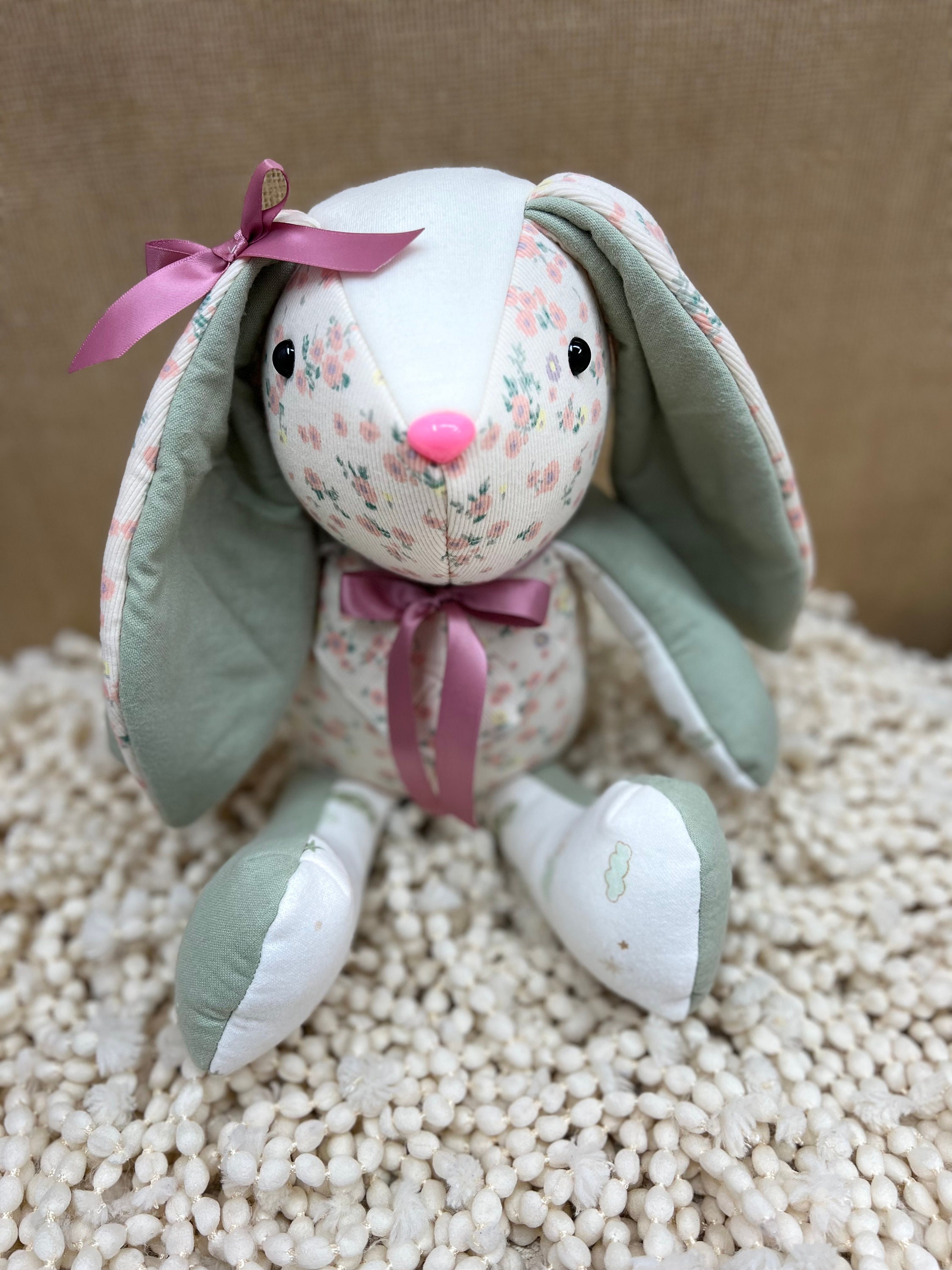 PDF Brooklyn Bunny Memory Bear Sewing Pattern, Beginner Memory Bunny ...