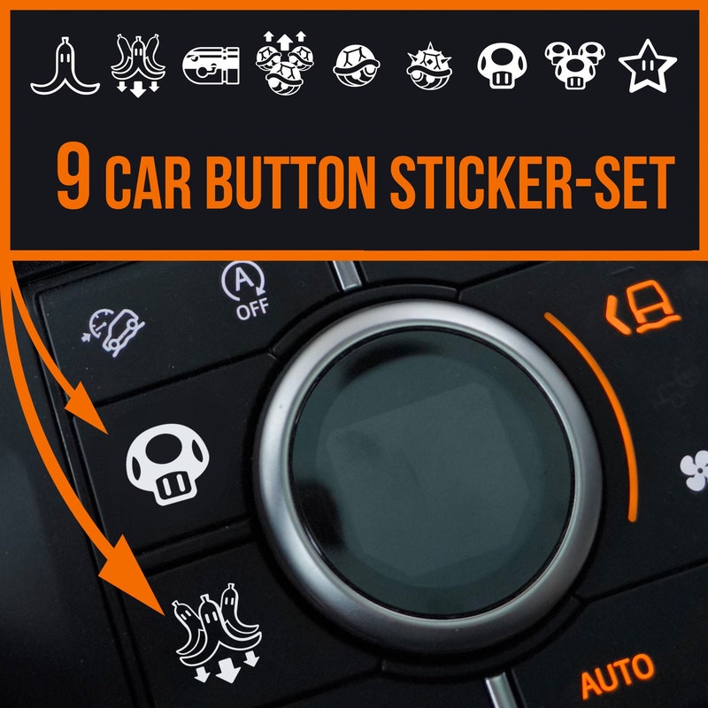Custom Car Button Stickers - Etsy