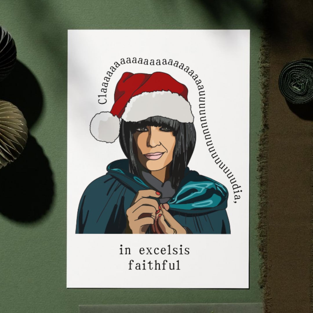 The Traitors Christmas Carol Card: Hand-drawn Claudia Winkleman Card - Etsy
