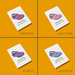 Croc Themed Birthday Card | Croc Greeting Card | Croc Accessories ...