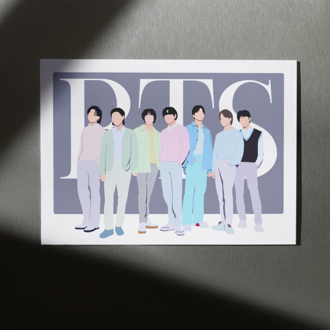 BTS Portrait Poster: K-pop Fan Art (A5, A4) - Etsy