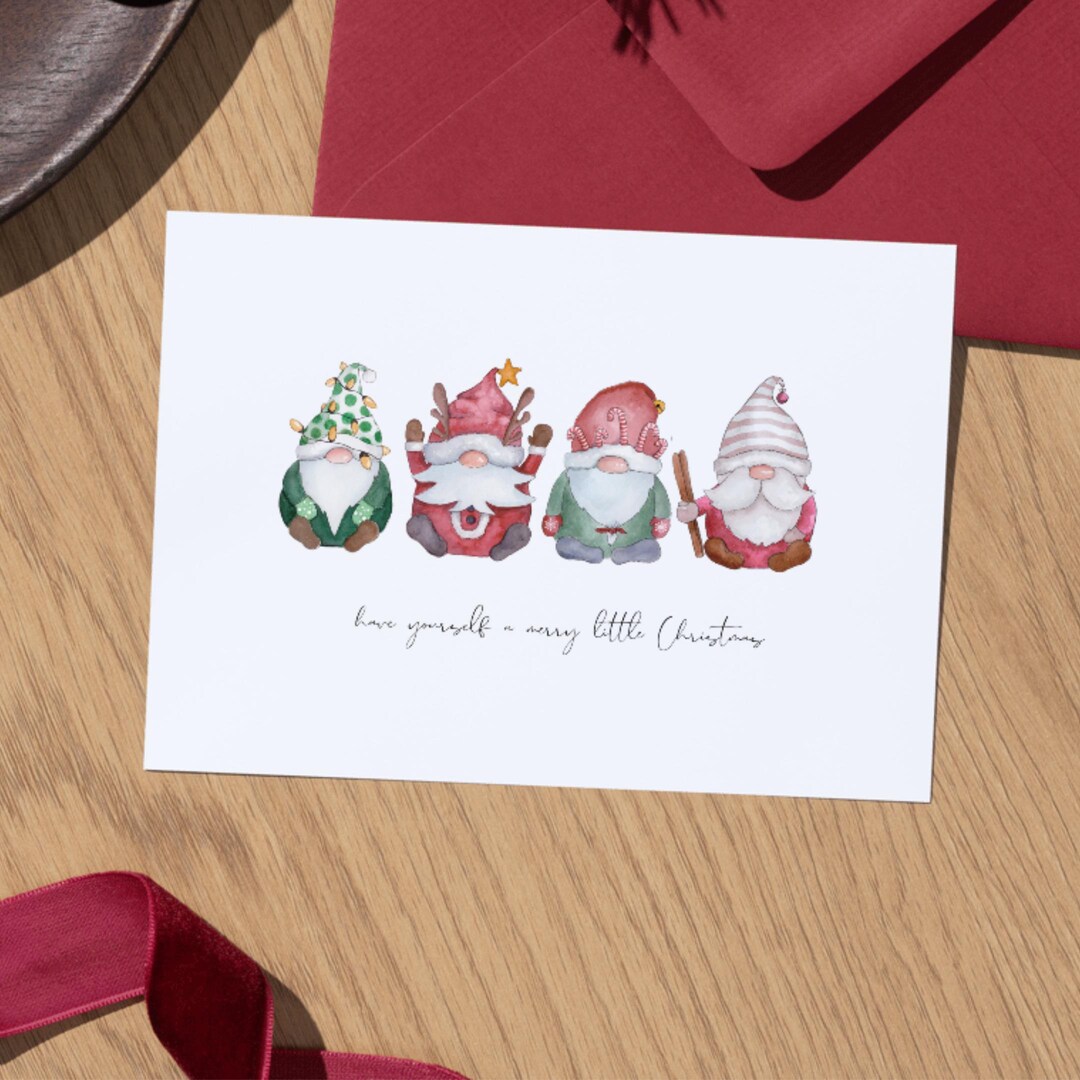 Christmas Gonk Themed Christmas Cards | Hand Painted, Watercolour ...