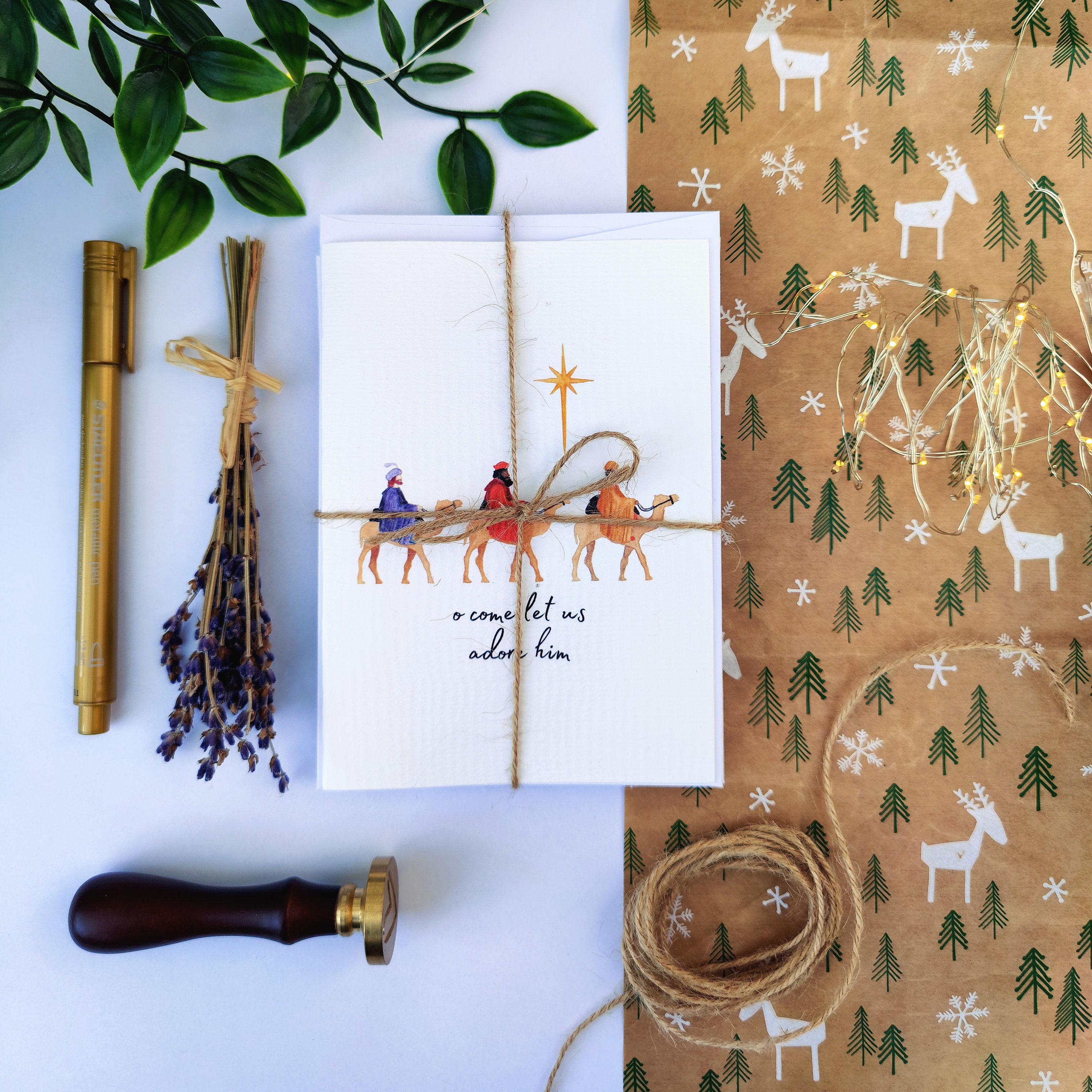 Hand Painted Nativity Christmas Cards: Watercolor Hymn Designs (pack of ...