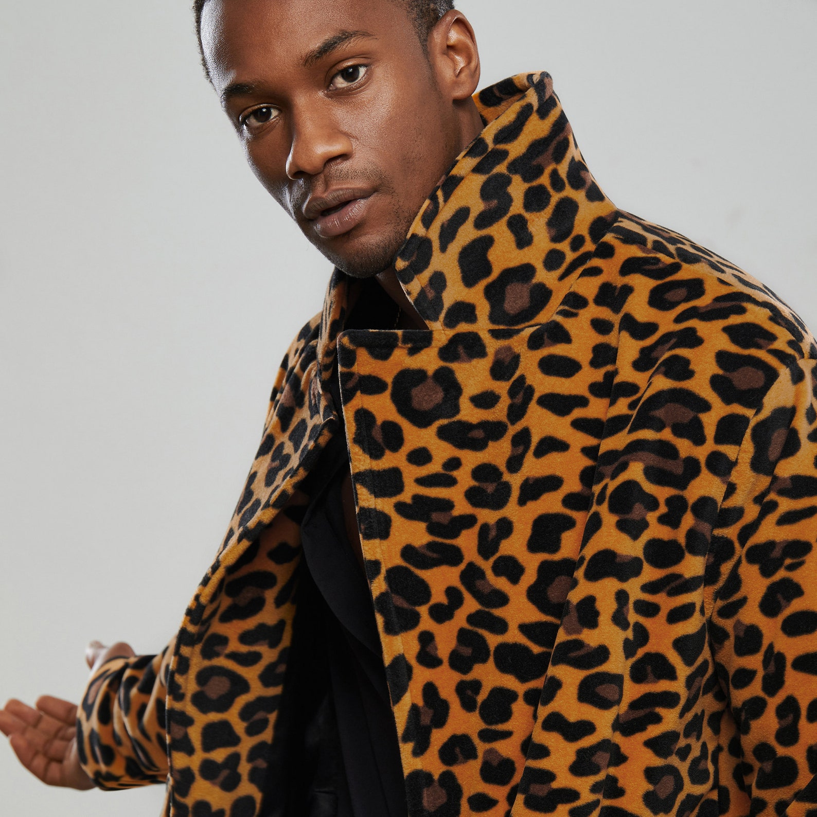 Wild Leopard Coat Winter Coat ,leopard Coat for Men,outwear,winter Men ...