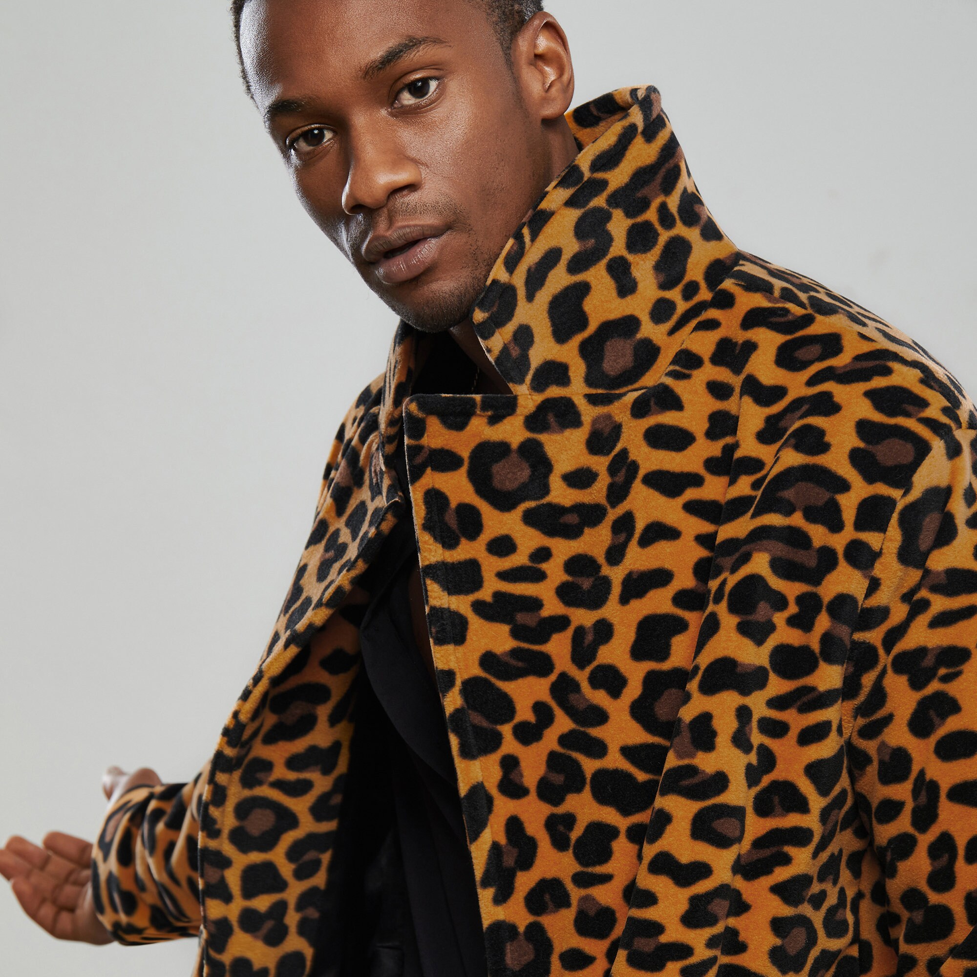 Wild Leopard Coat Winter Coat ,leopard Coat for Men,outwear,winter Men ...