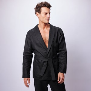 Menslinen Black Jacket,wedding Suit,summer Wedding,linen Outfits for ...