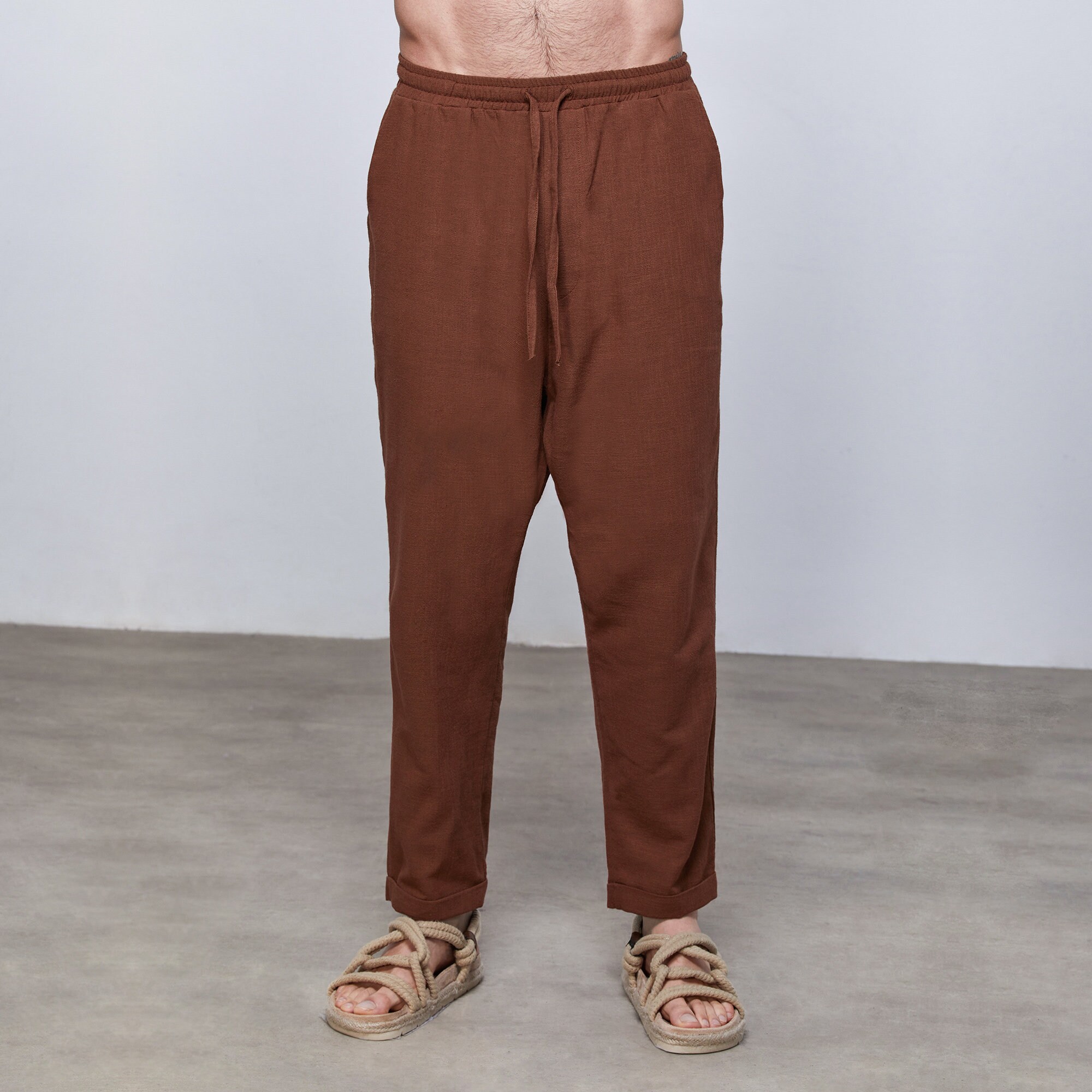 Natural Linen Clothing, Linen Pants for Men,linen Pants Men,yoga Pants ...