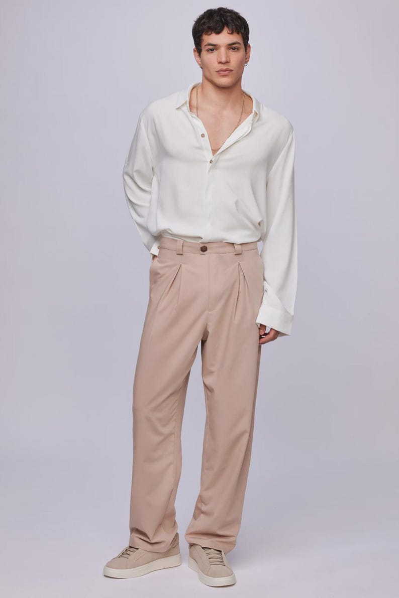 Elegant Black Wide Leg Pants | Retro 70s Flow | Relaxed Fit Statement ...