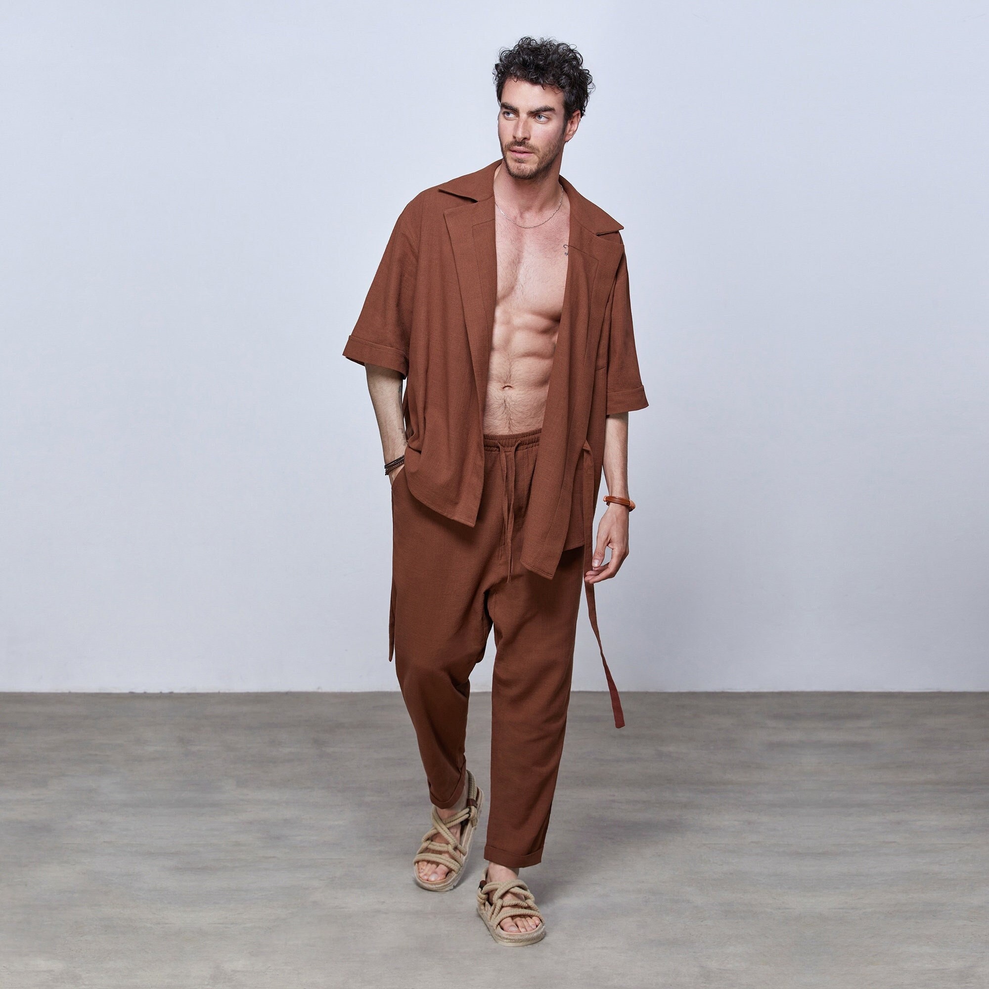 Natural Linen Clothing, Linen Pants for Men,linen Pants Men,yoga Pants ...