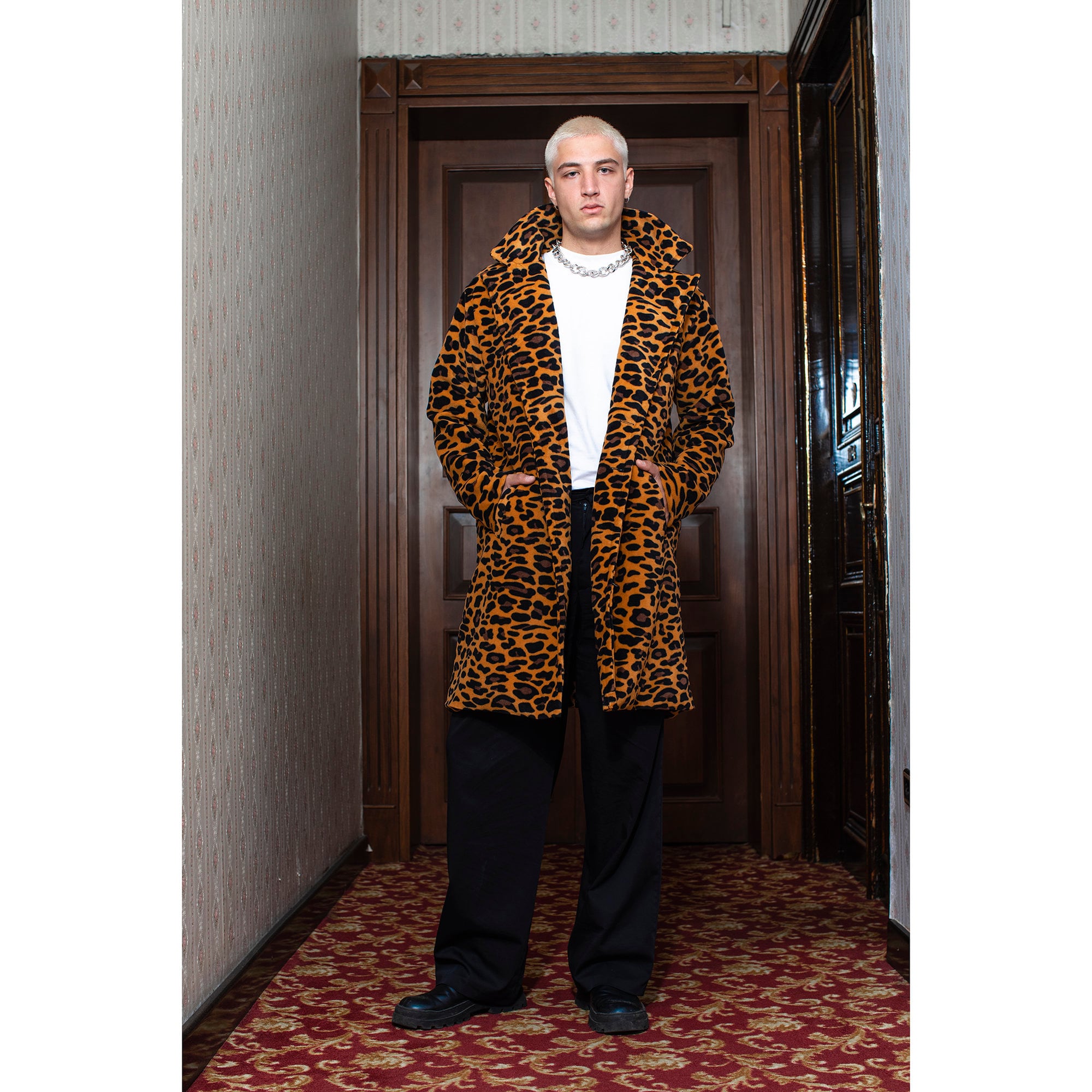 Wild Leopard Coat Winter Coat ,leopard Coat for Men,outwear,winter Men ...