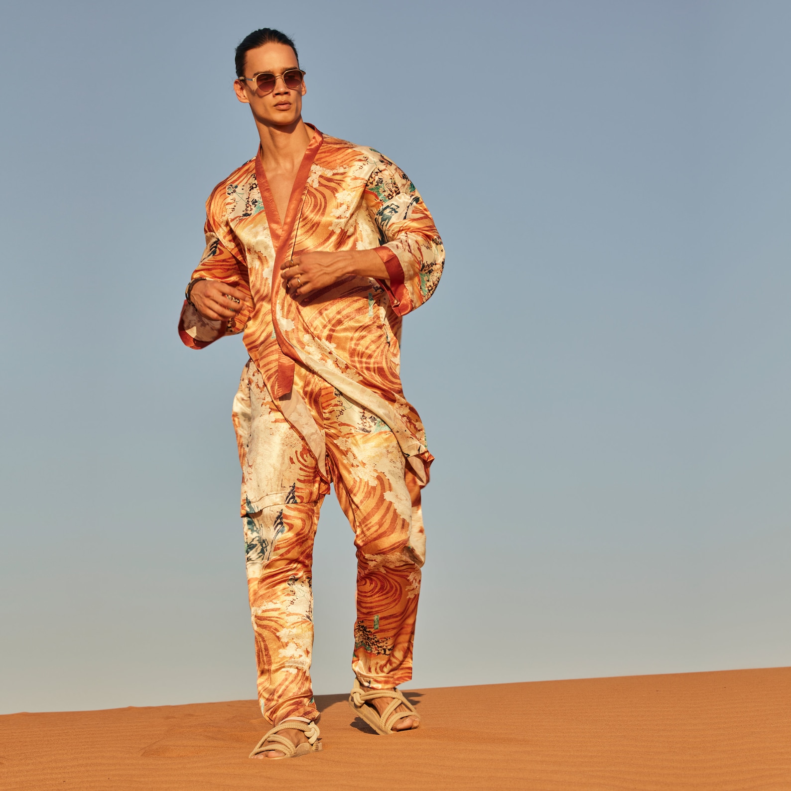 Okimami Kimono,silk Mens Kimono Robe&pants ,boheme Dressing Gown for ...