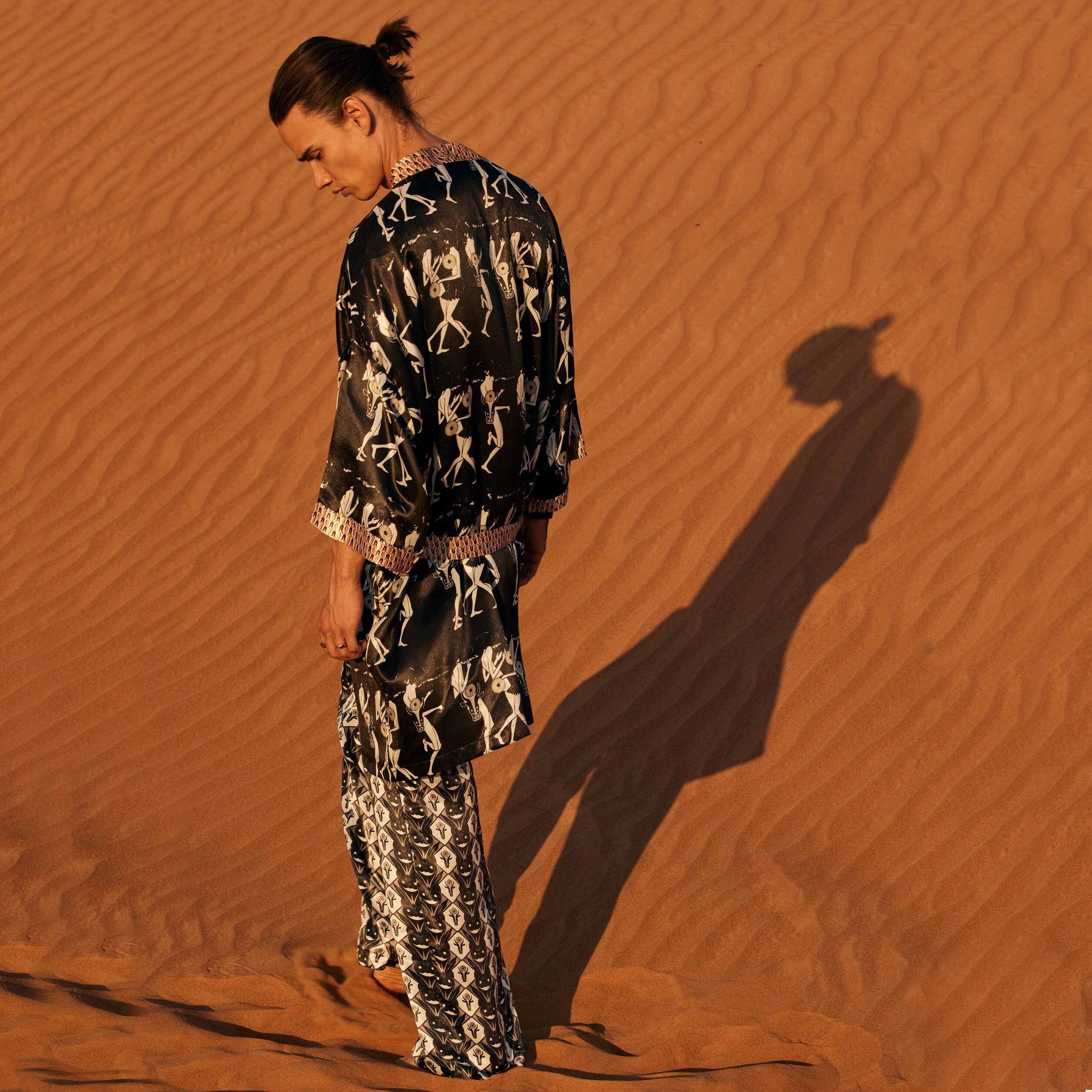 Ethnic Kimono,silk Mens Kimono Robe&pants ,african Kimono , Luxury Long ...