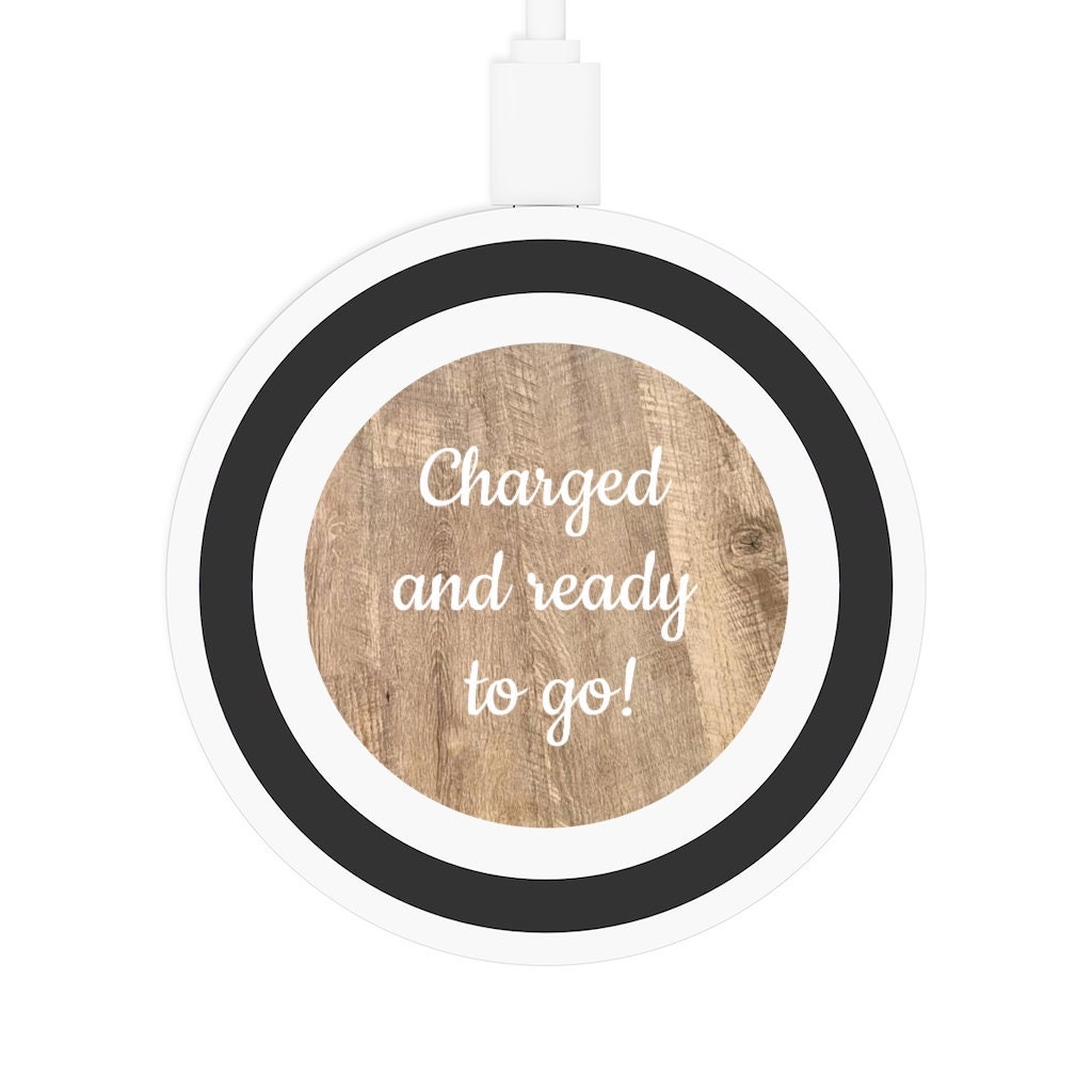 Quake Farmhouse Style Wireless Charging Pad, Rustic Design, Wireless ...