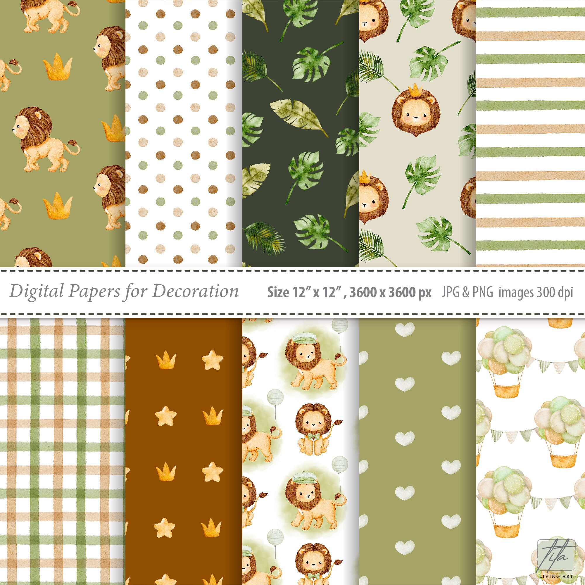 Watercolor Lion Clipart, Cute Little Lion Poses, Baby Lion Clip Art ...