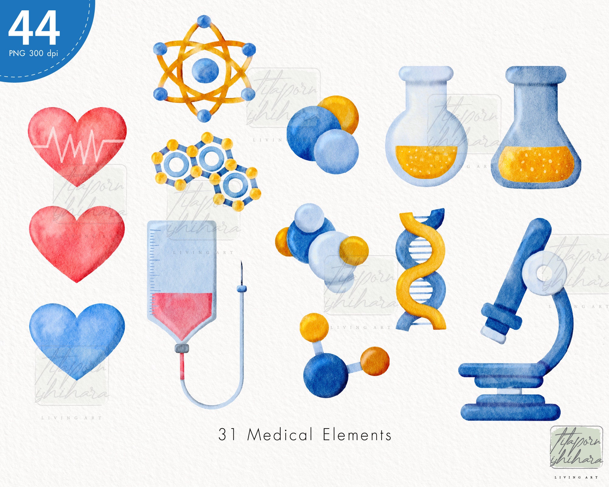 Nurse and Doctor Medical Clipart, Bear Nurses Watercolor Clipart ...