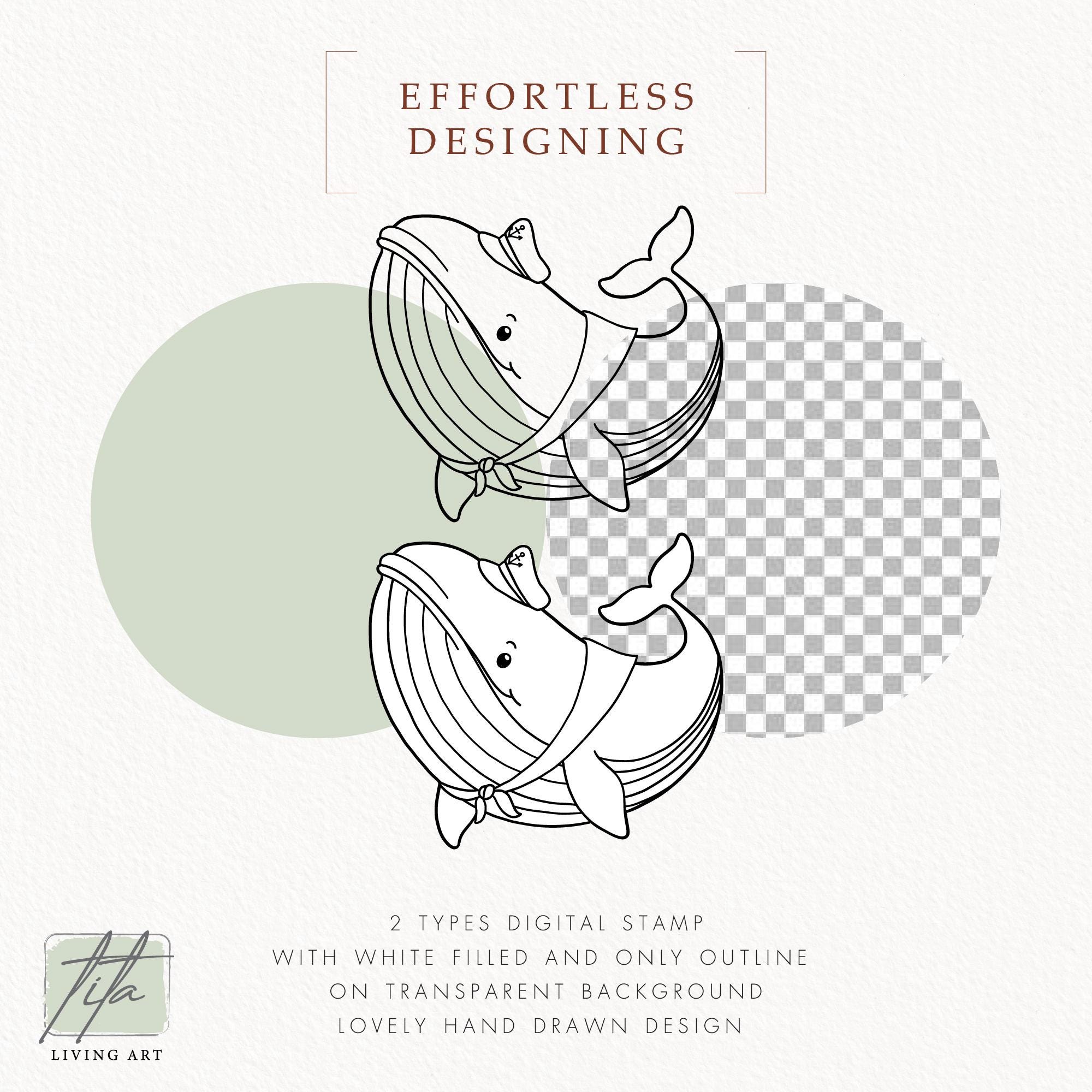 Sea Animals Outline SVG, Sea Animal SVG Bundle, Undersea Clipart, Whale ...