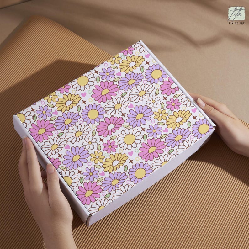 Pastel Daisy Seamless Pattern, Spring Floral Fabric (digital Download ...