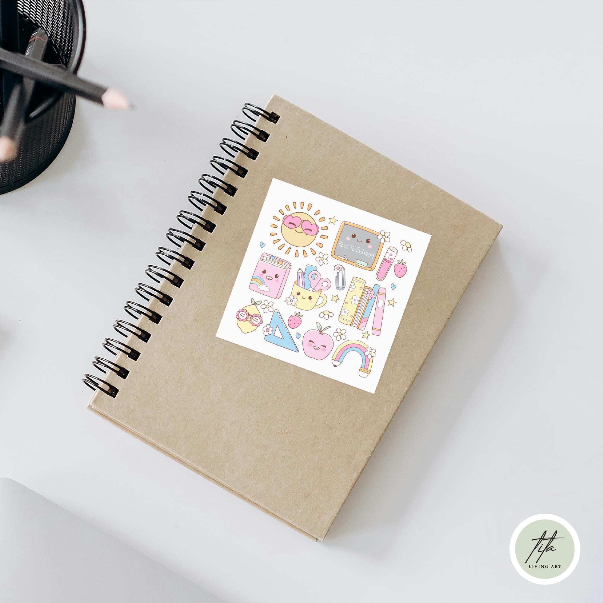 Retro School Clipart, Back to School Clipart, Pastel School Clipart ...