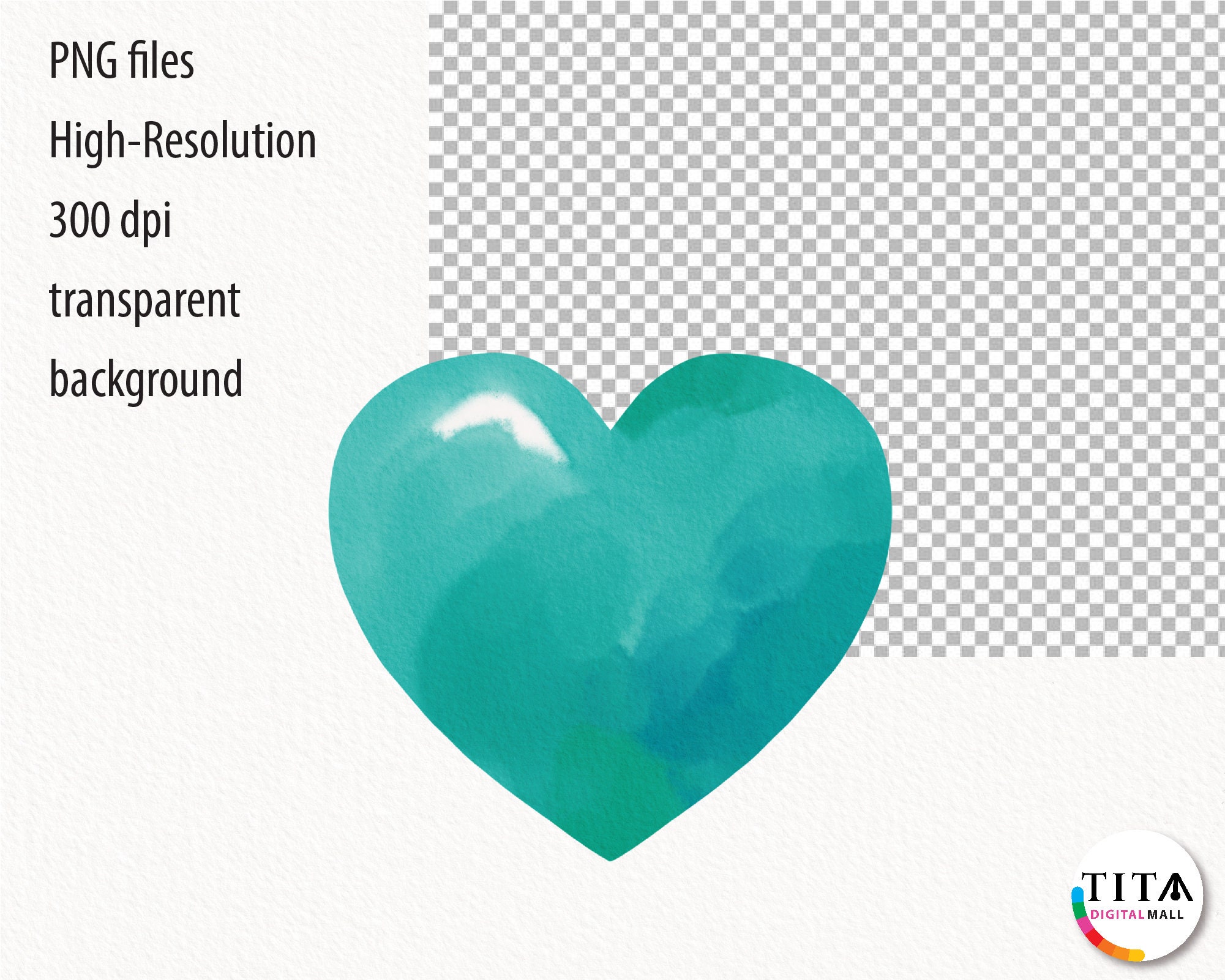 Watercolor Hearts Clipart, Heart Clipart, Rainbow Heart Clipart ...