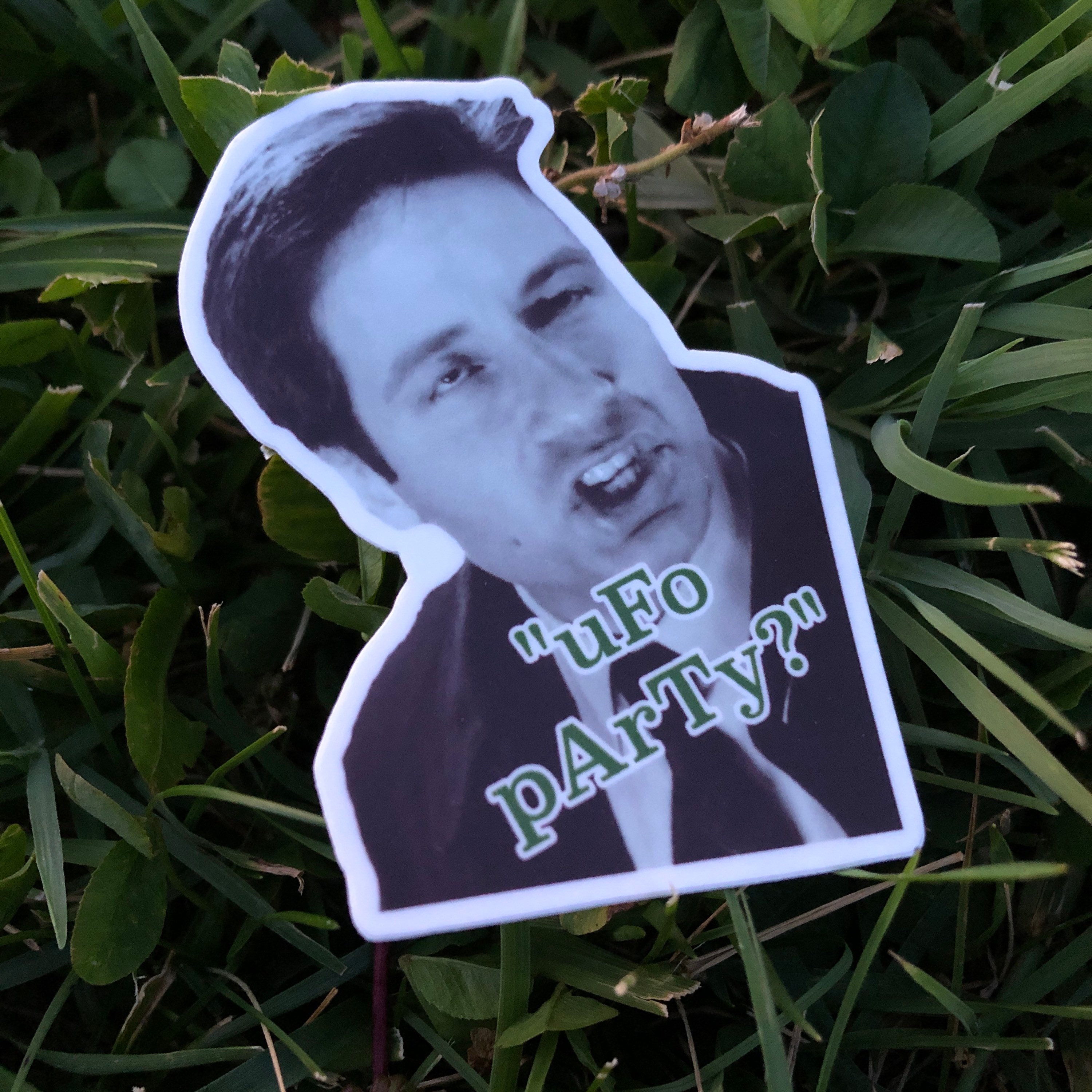 Fox Mulder - - Ufo Party Sticker - Etsy