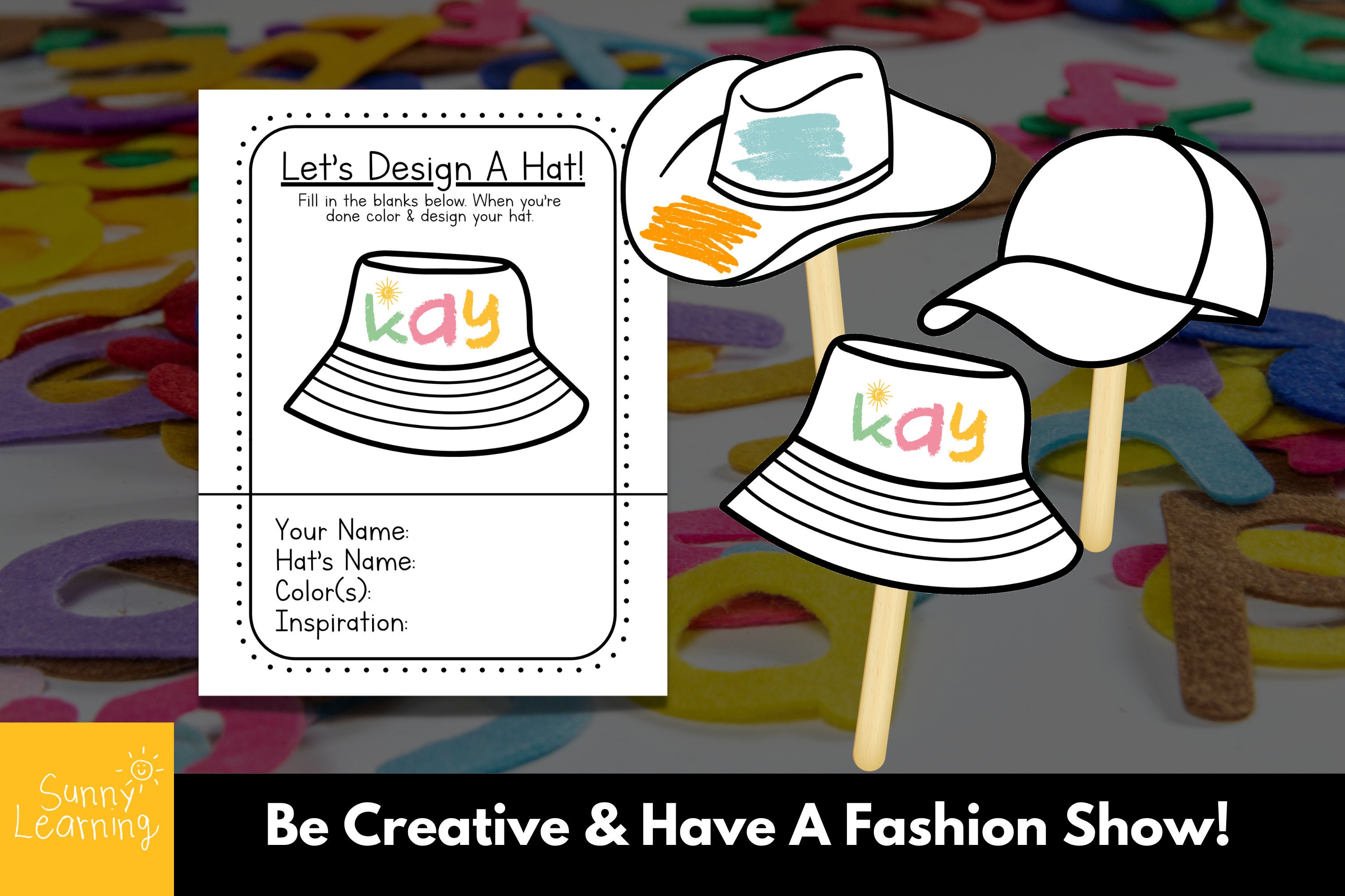 Daycare Printable, Preschool Hat Design Coloring Worksheets, Fall ...