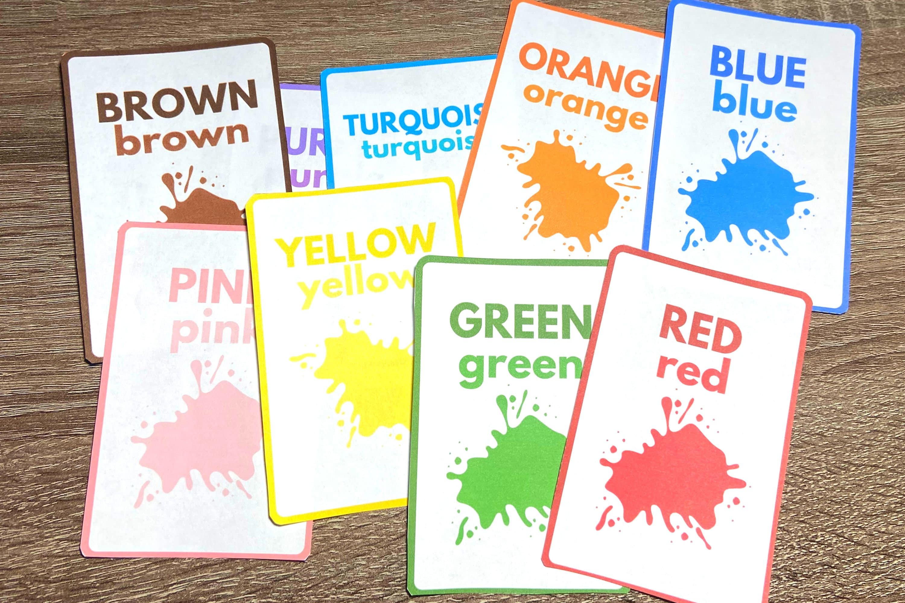 Daycare Printable, Color Flashcards, Homeschool Activity, Kids ...