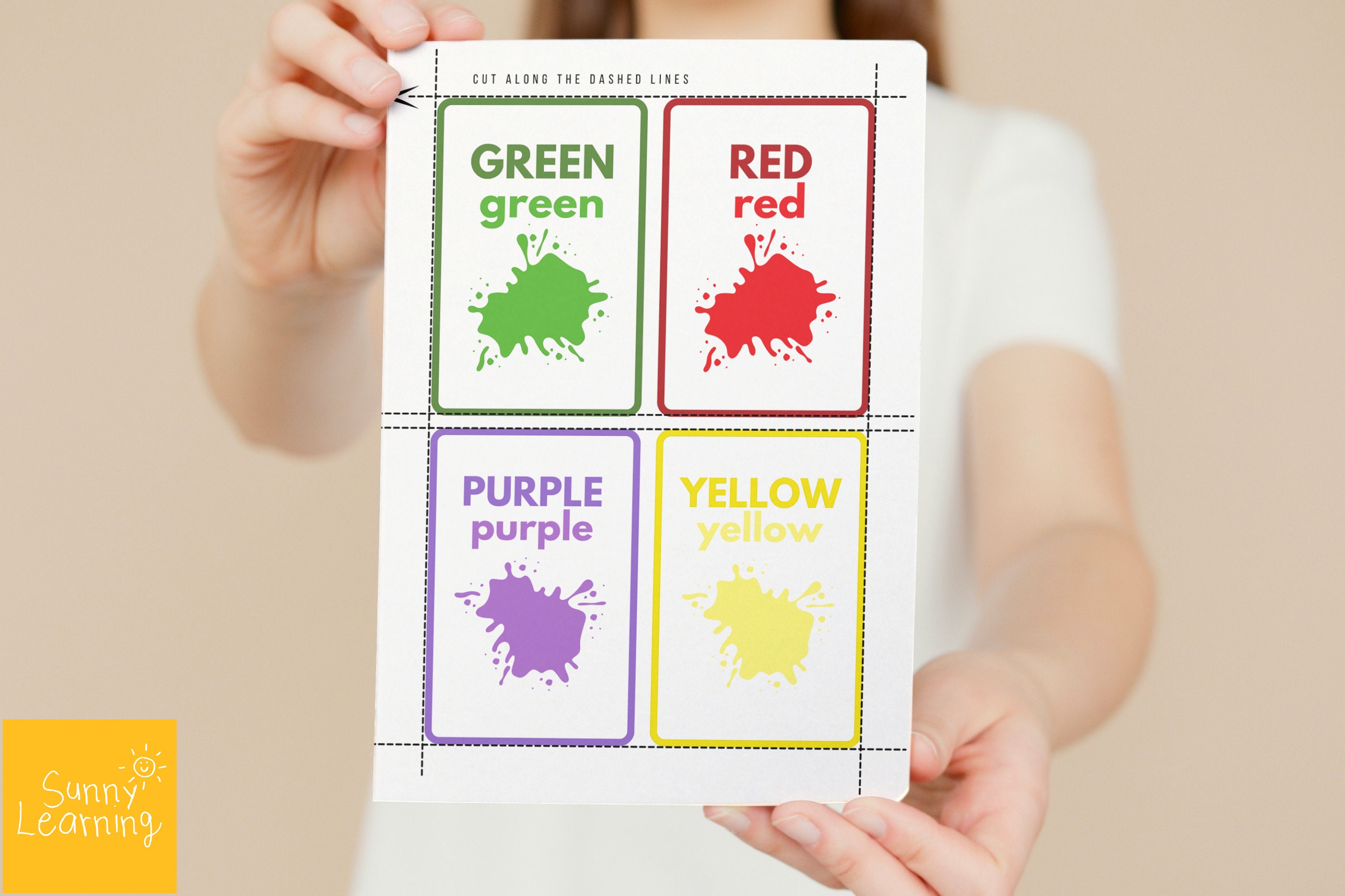 Daycare Printable, Color Flashcards, Homeschool Activity, Kids ...