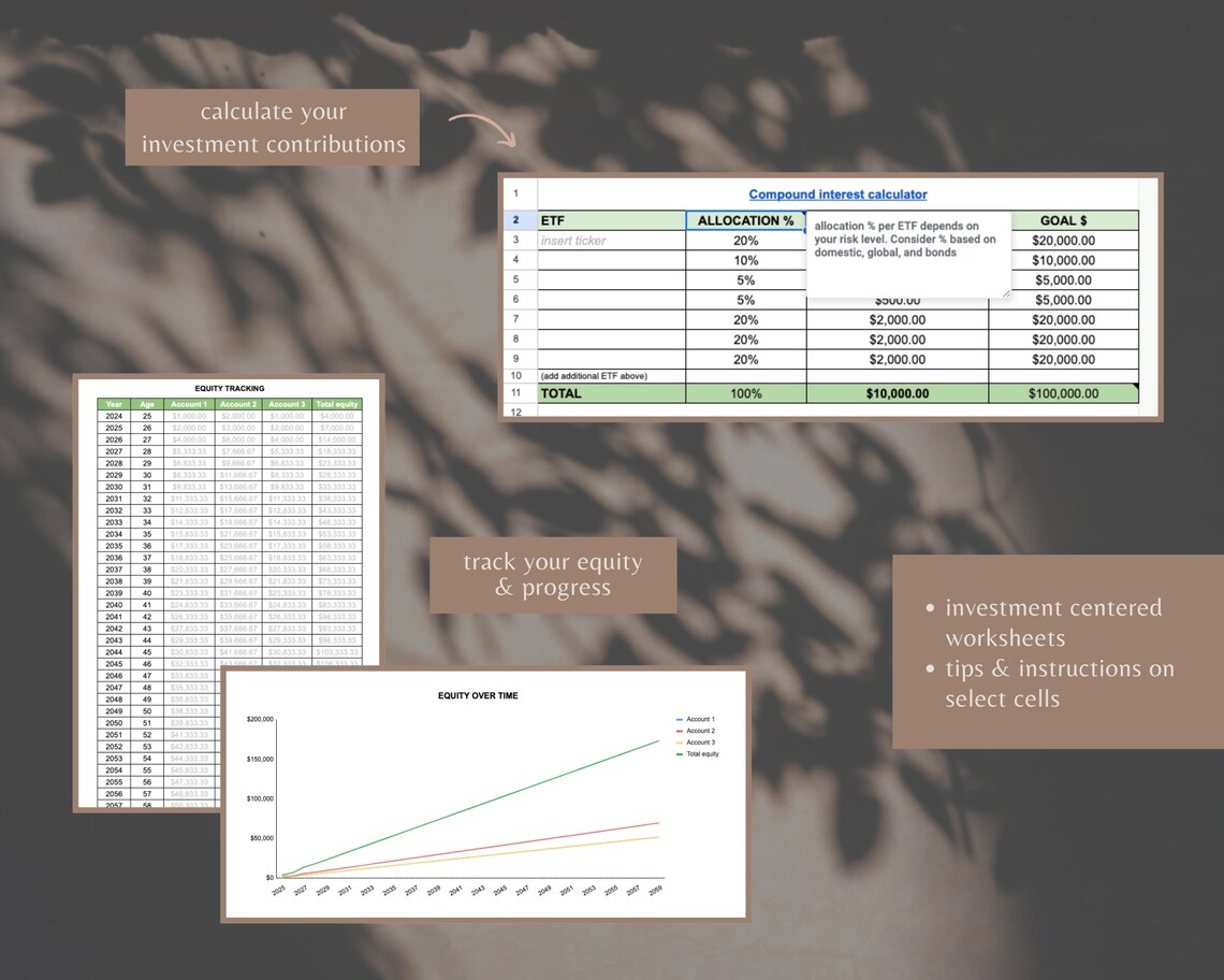 Financial Freedom Roadmap - Google Sheet Template, Financial Planning ...