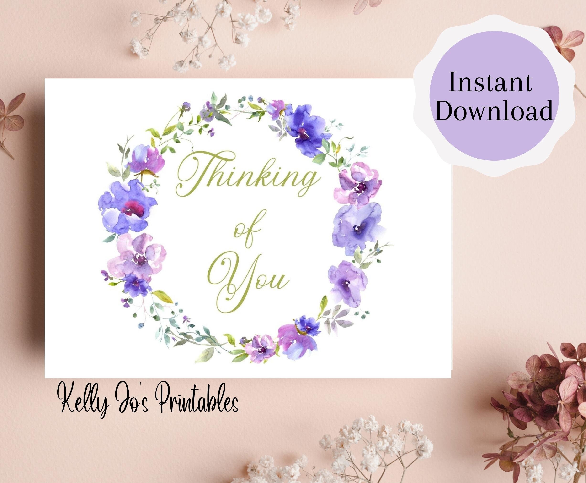 Blank Cards Printable Dainty Floral Line Art Digital Download Greeting ...